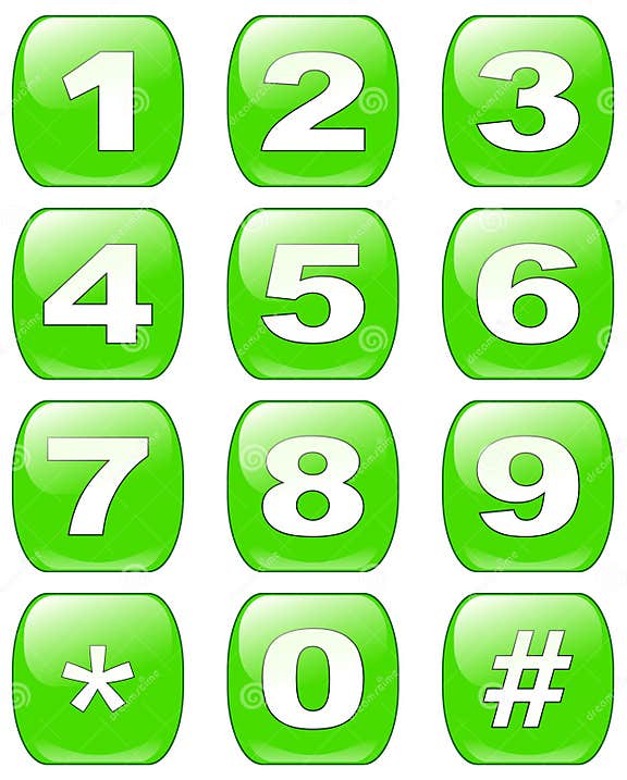 Numbers buttons stock illustration. Illustration of phone - 13709662
