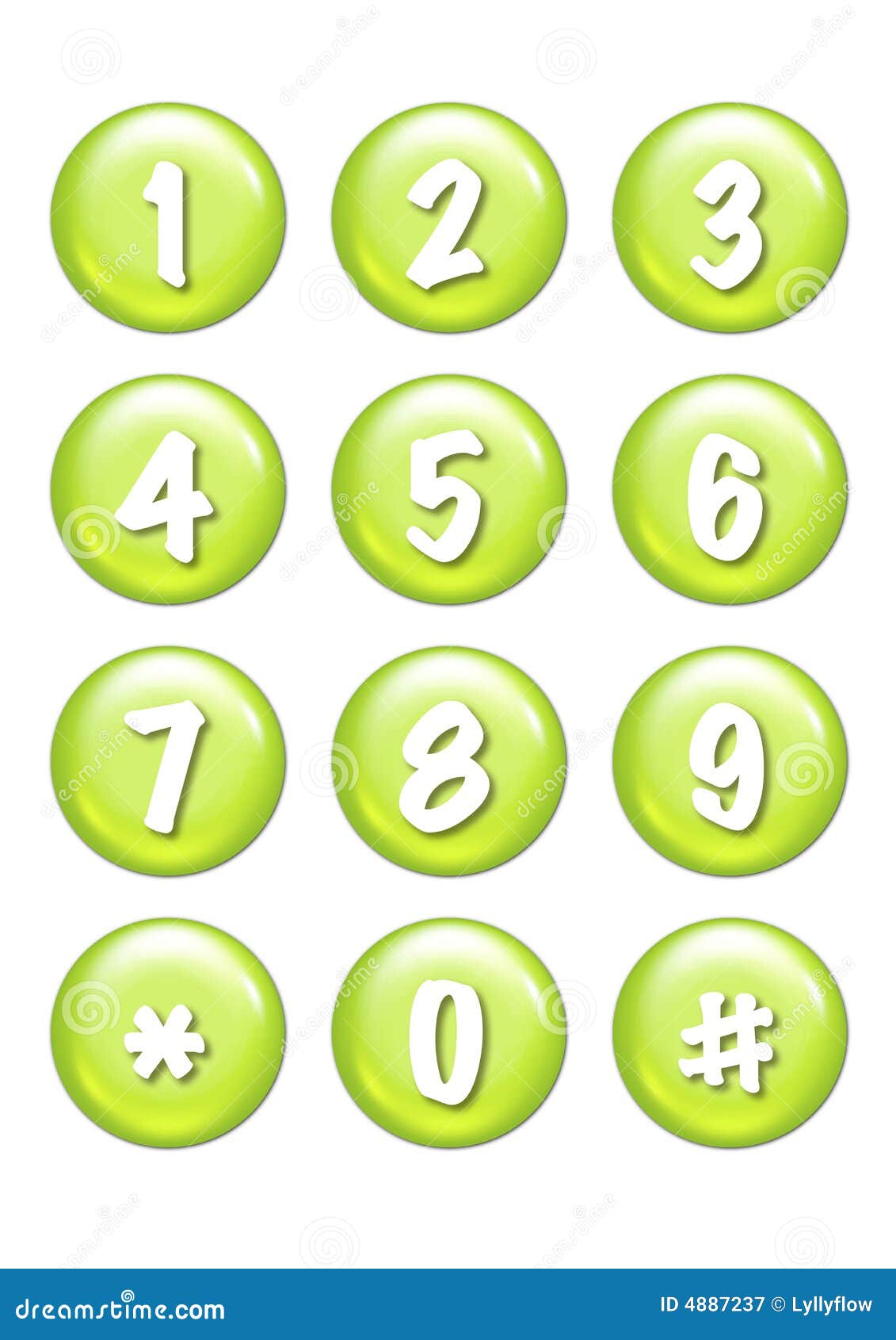 Numbers buttons stock illustration. Illustration of four - 4887237