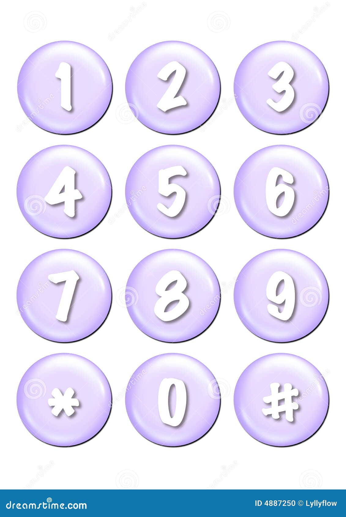 Numbers buttons stock illustration. Illustration of four - 4887250