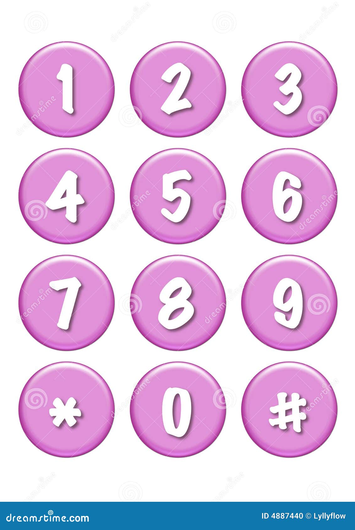 Numbers buttons stock illustration. Illustration of buttons - 4887440