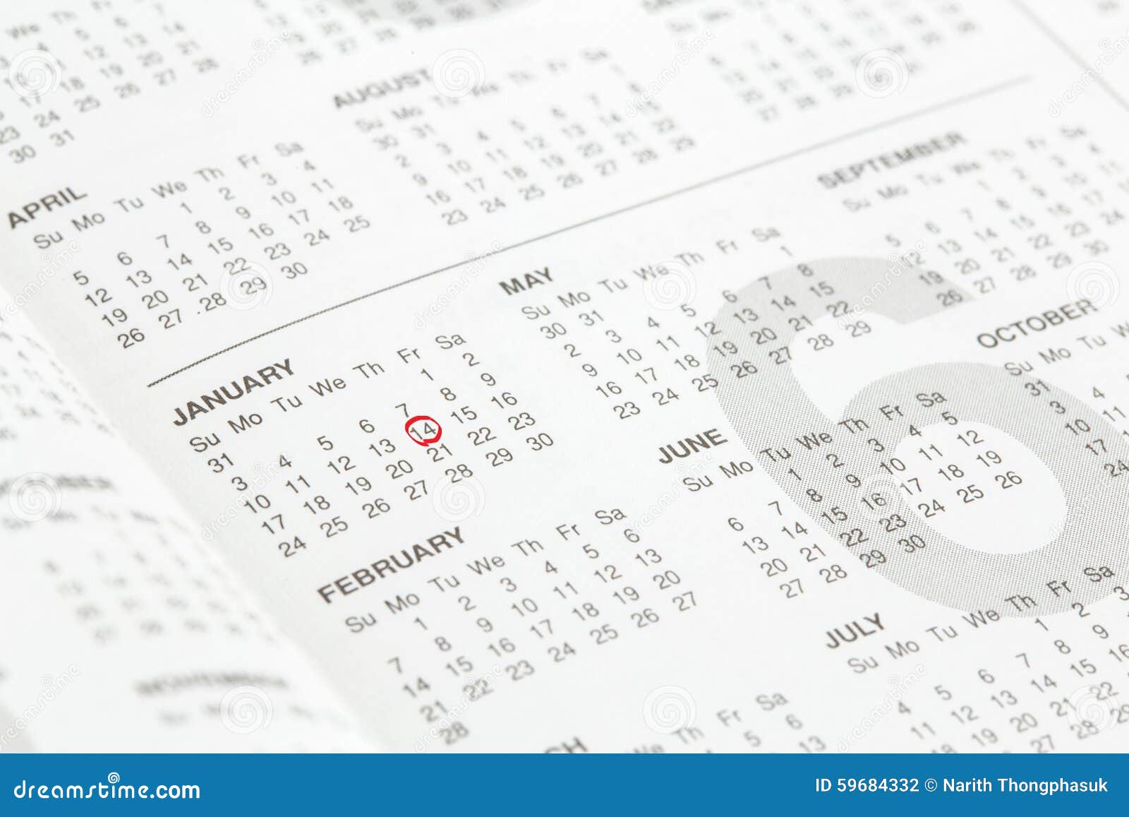 Numbers on calendar page stock photo. Image of sign, note - 59684332