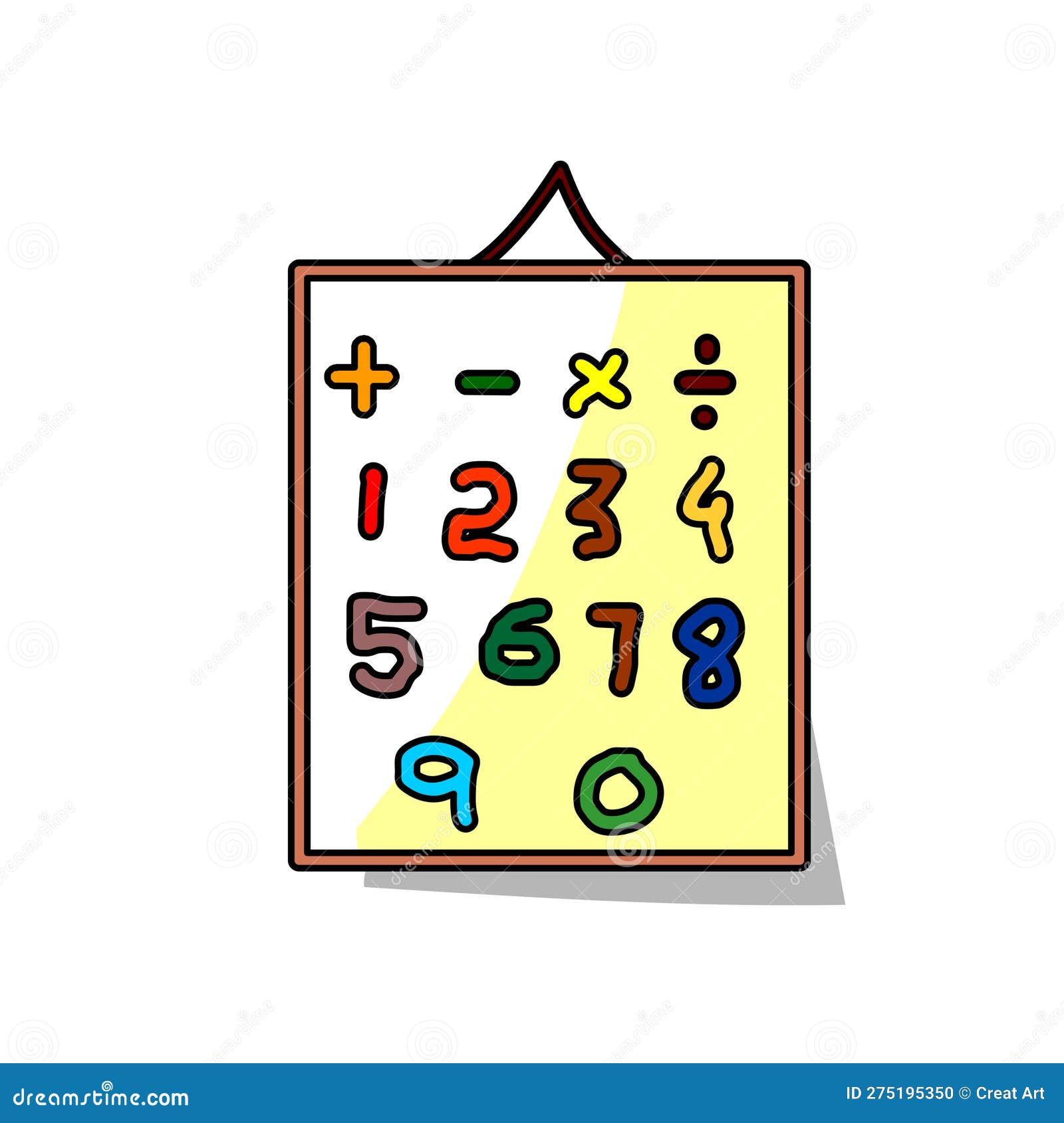 Numbers calender vector stock vector. Illustration of clipart - 275195350