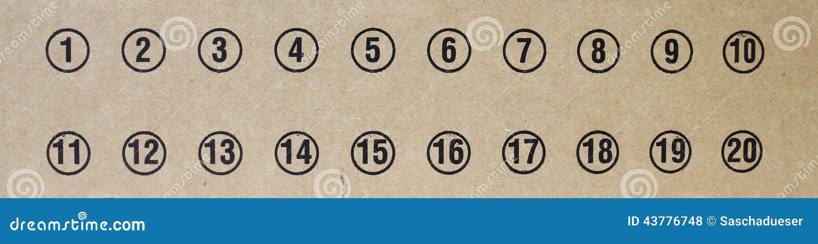 Numbers on cardboard stock photo. Image of black, number - 43776748