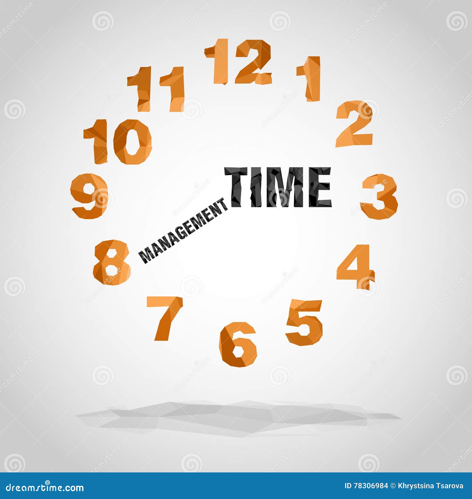 The Numbers of Clock and Words Like Arrows Stock Vector - Illustration ...