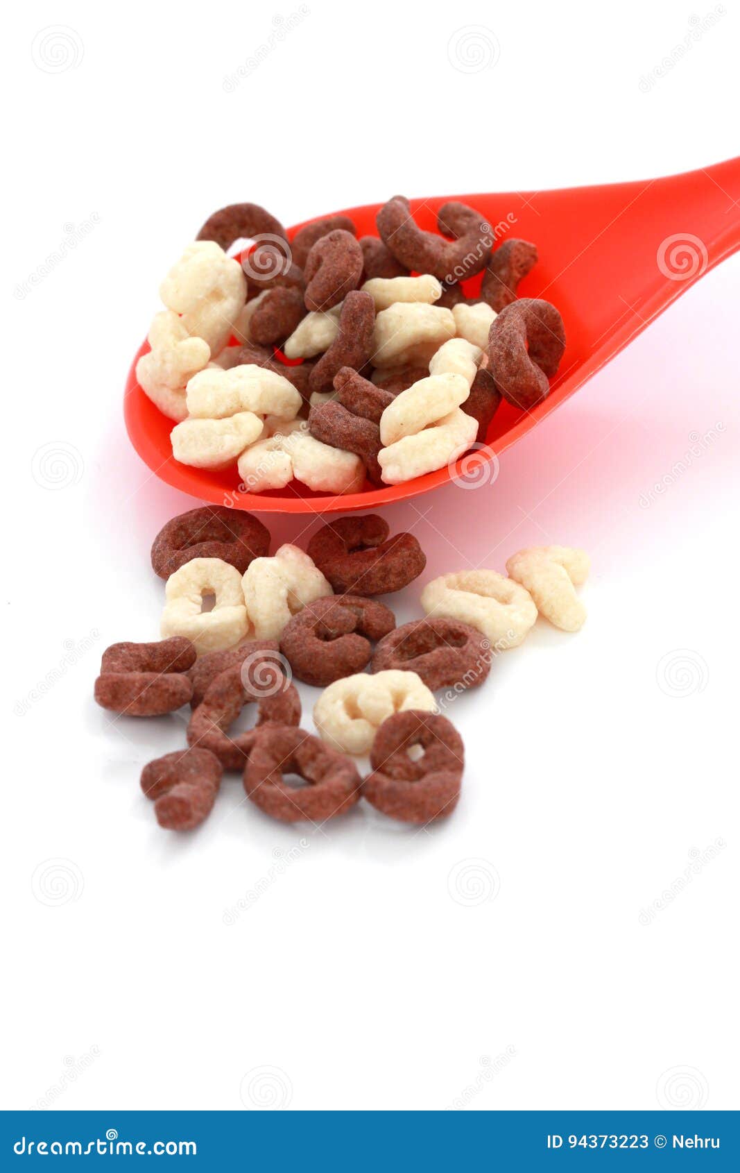 Numbers Cold Cereals, Quick Breakfast for Kids Stock Image - Image of ...