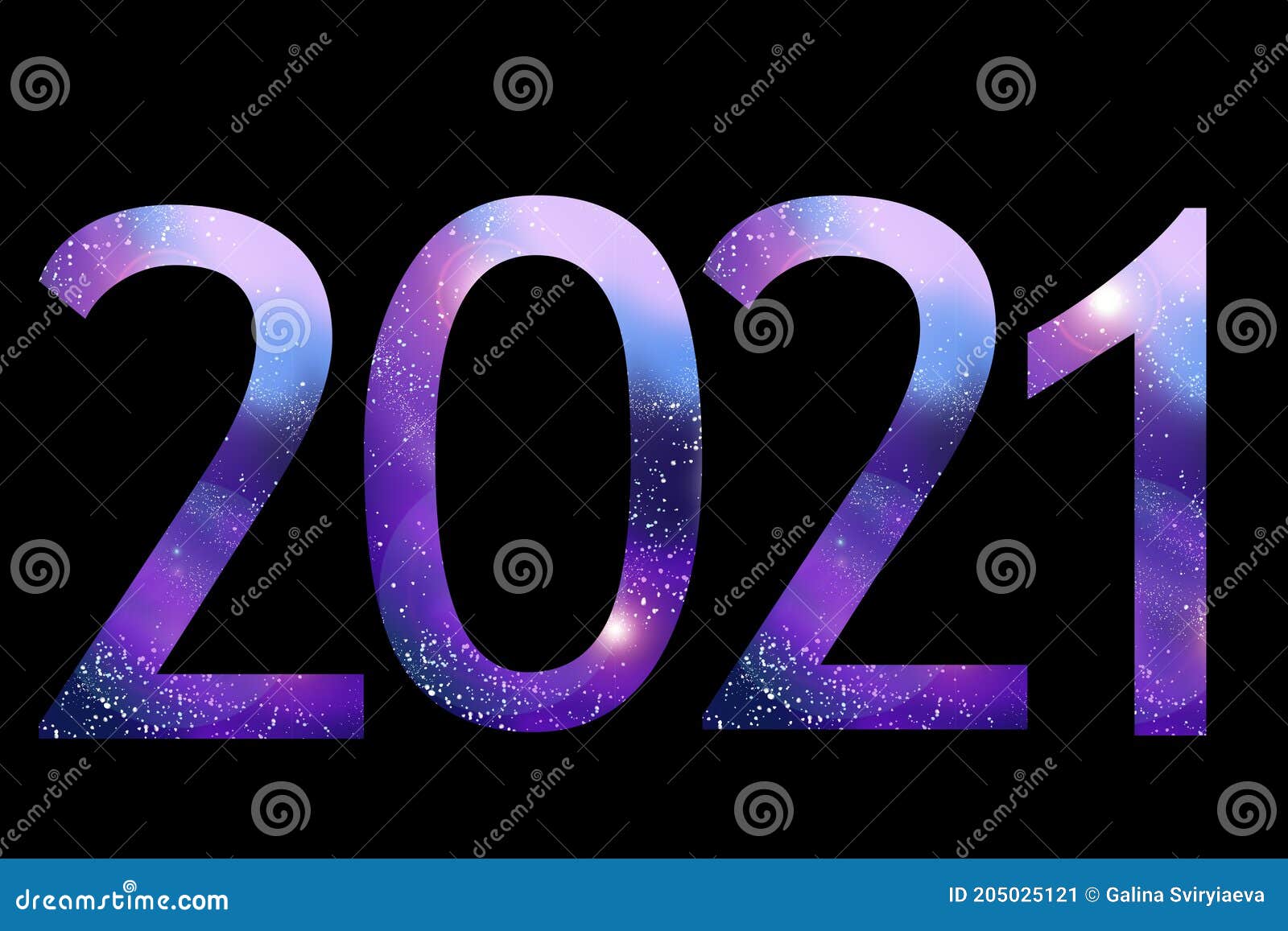 Numbers in the Color of the Galaxy on a Black Background Stock ...