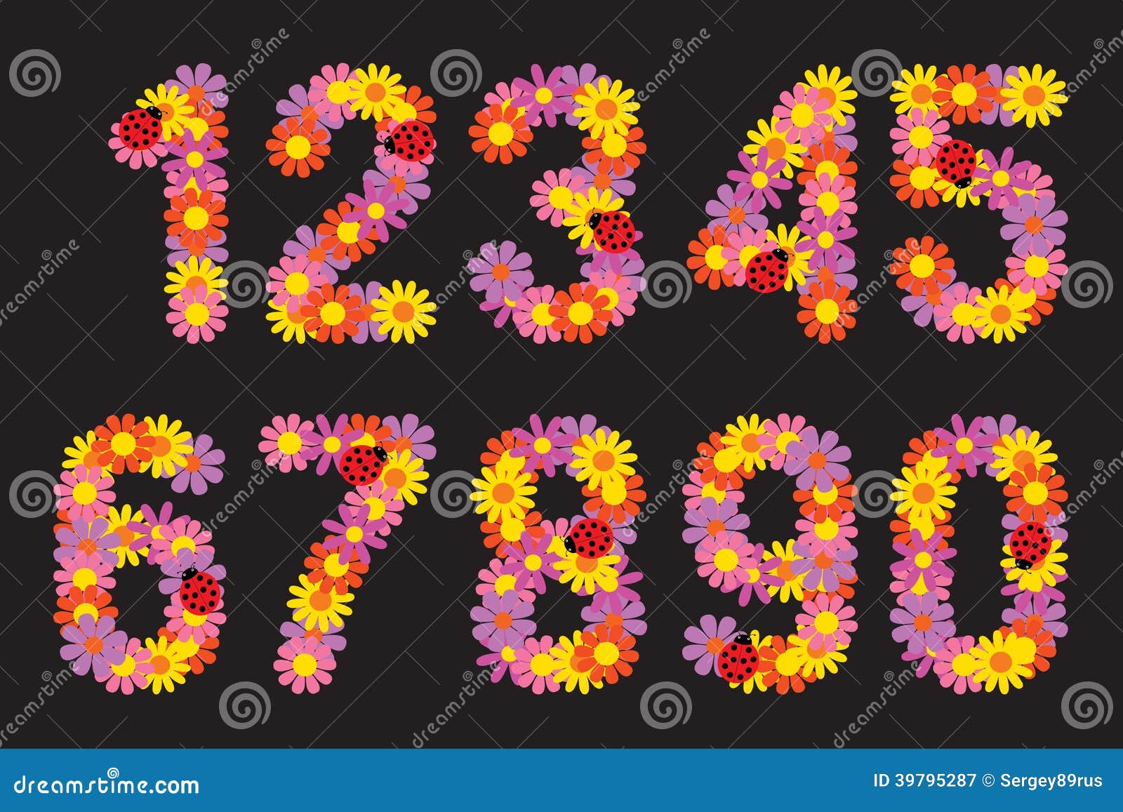 Numbers of colors. stock vector. Illustration of concepts - 39795287