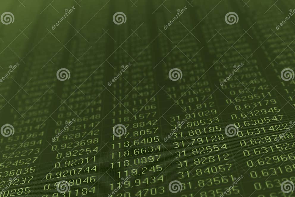 Numbers on a Computer Monitor Stock Image - Image of perspective ...