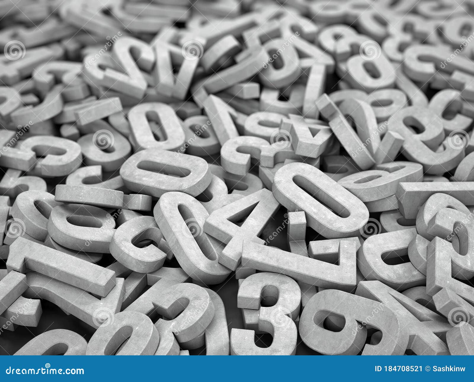 Numbers Concept Background - 3d Render Stock Illustration ...