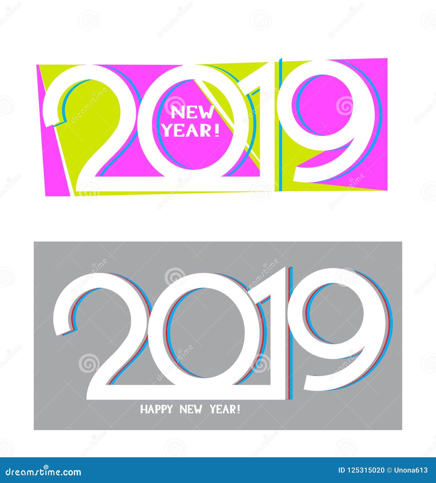 2019 Numbers. Concept. Modern Gesign Stock Vector - Illustration of ...