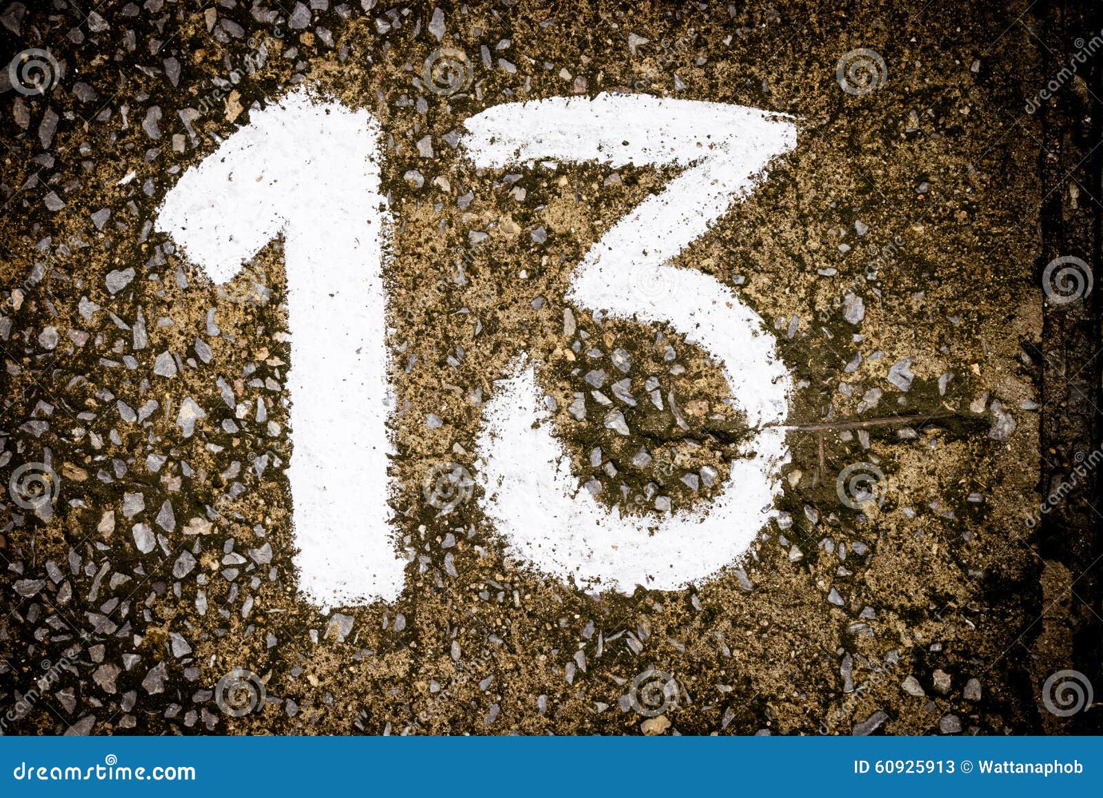 Numbers on the Concrete Floor. Stock Image - Image of concept ...