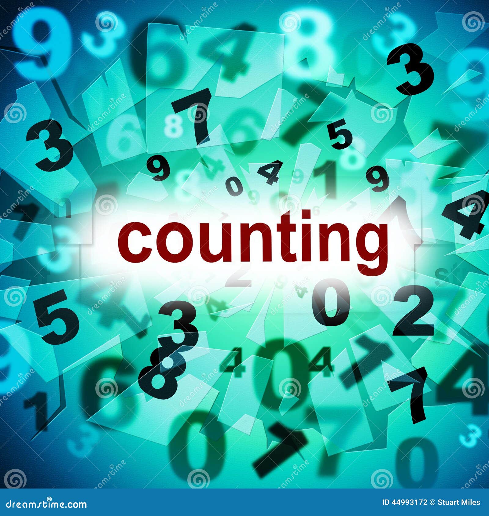 Numbers Counting Represents One Two Three and Learn Stock Illustration ...