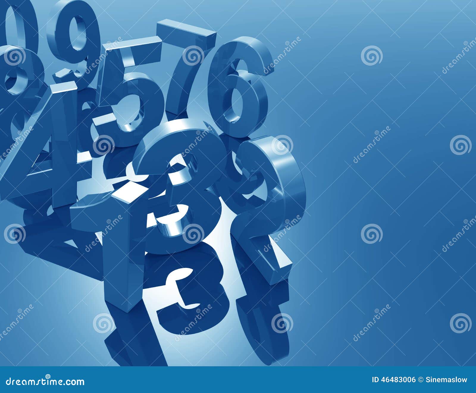 Numbers 3d concept stock illustration. Illustration of concept - 46483006