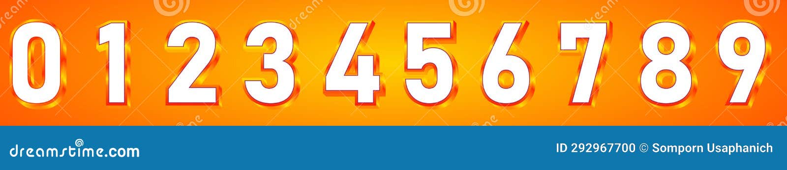 Numbers 3D Letters 3D Numbers Number Fonts Gradation Strength Steel ...