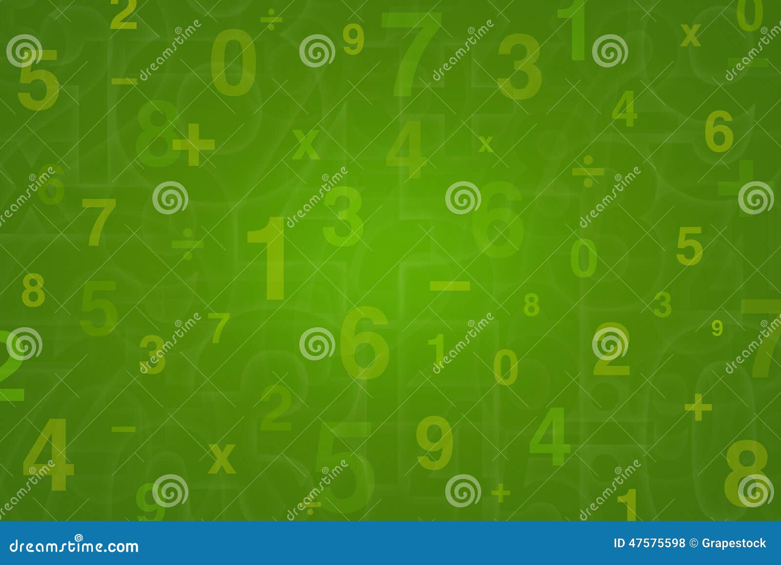 Numbers Design for Mathematics Background Stock Illustration ...