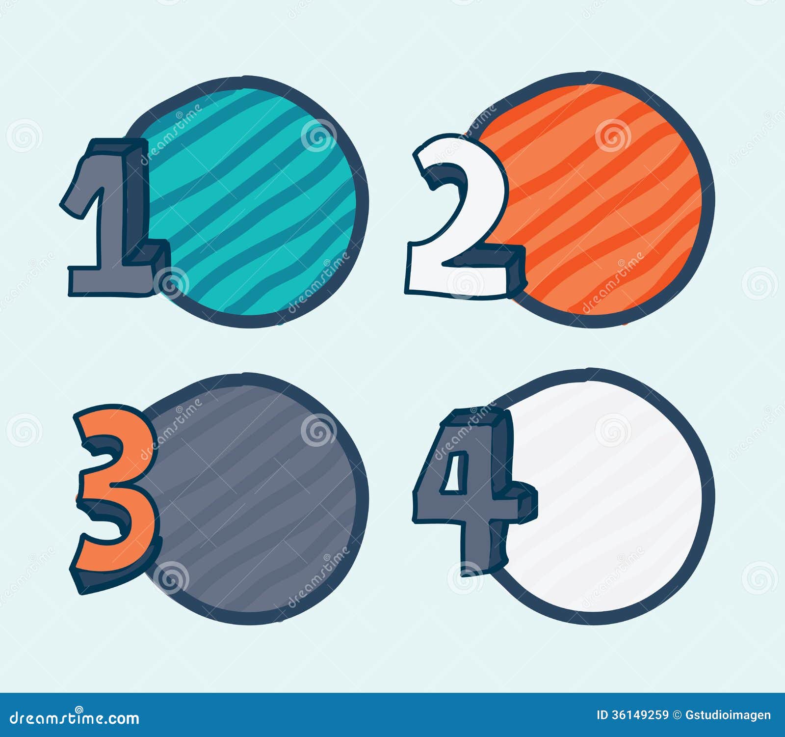 Set Of Numbers. Design Mapping Pins Royalty-Free Stock Photography ...
