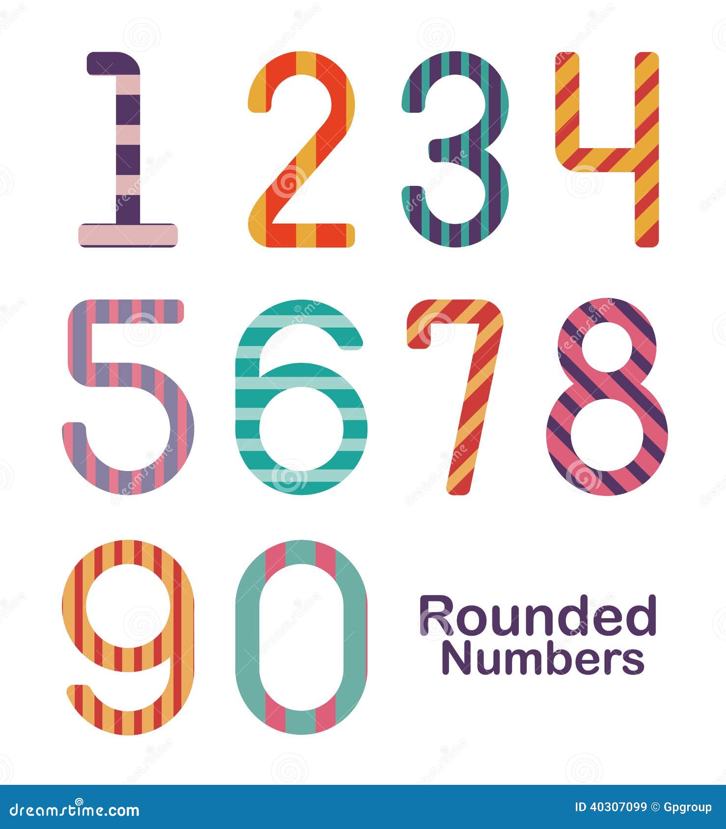 Numbers design stock vector. Illustration of digits, pattern - 40307099