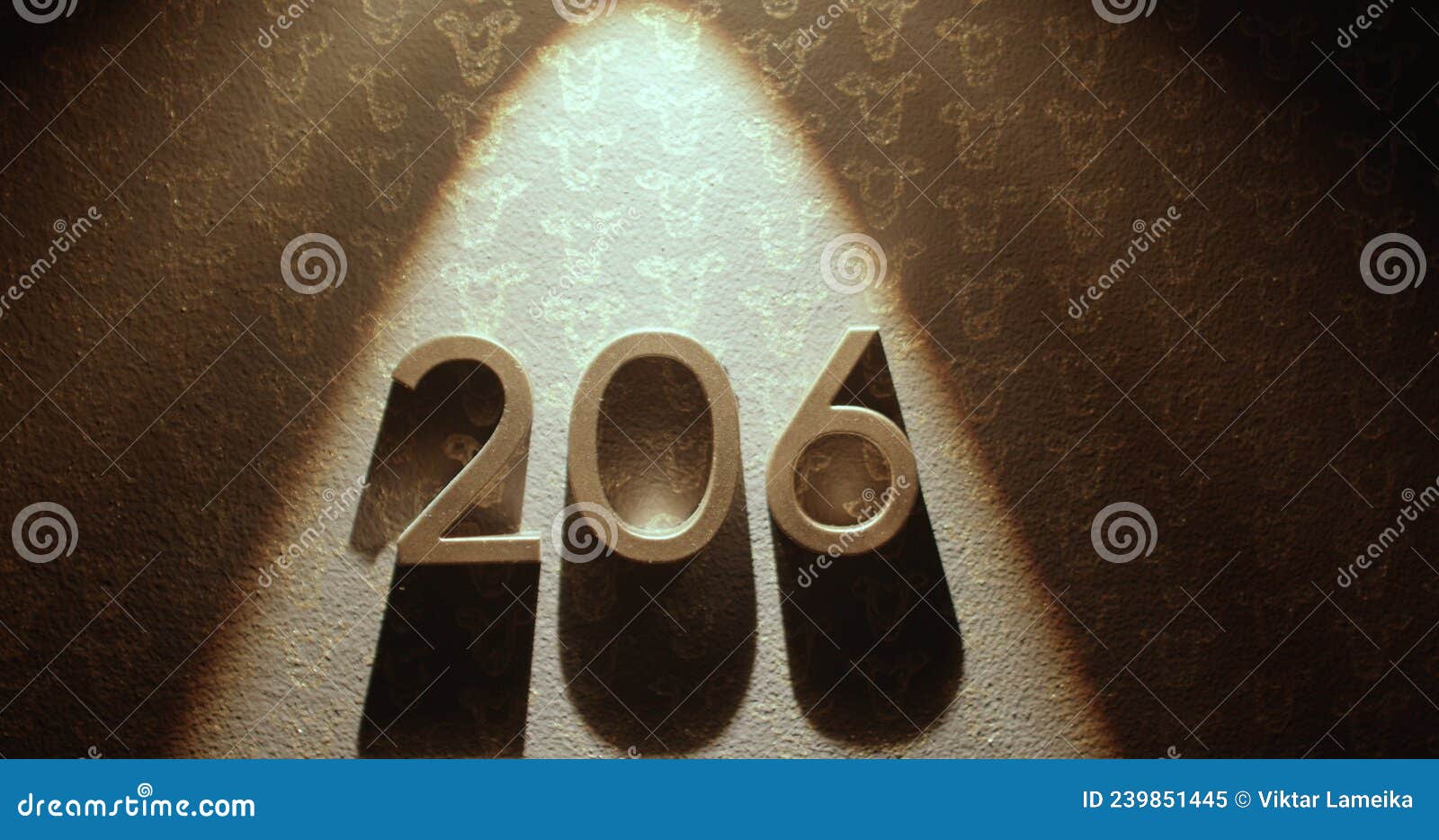 Numbers 206. Designation Room Wall Hotel. Hay Pattern Visual Aesthetics ...