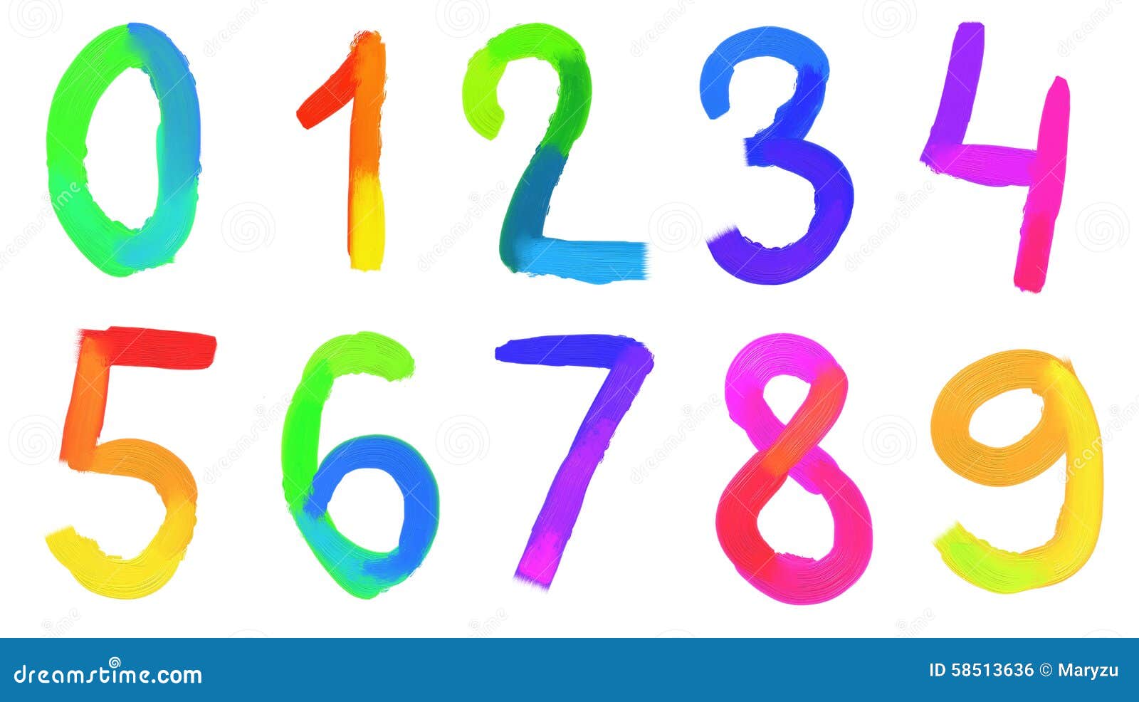 Numbers stock photo. Illustration of signs, bright, symbols - 58513636