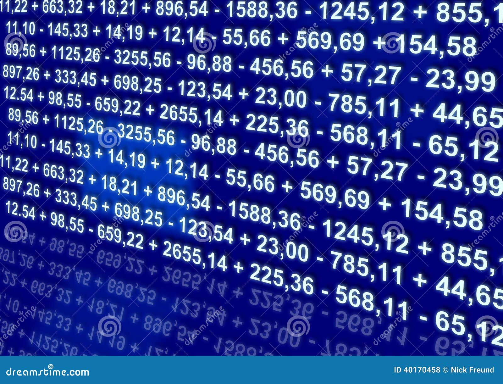 Numbers on the display stock illustration. Illustration of countdown ...
