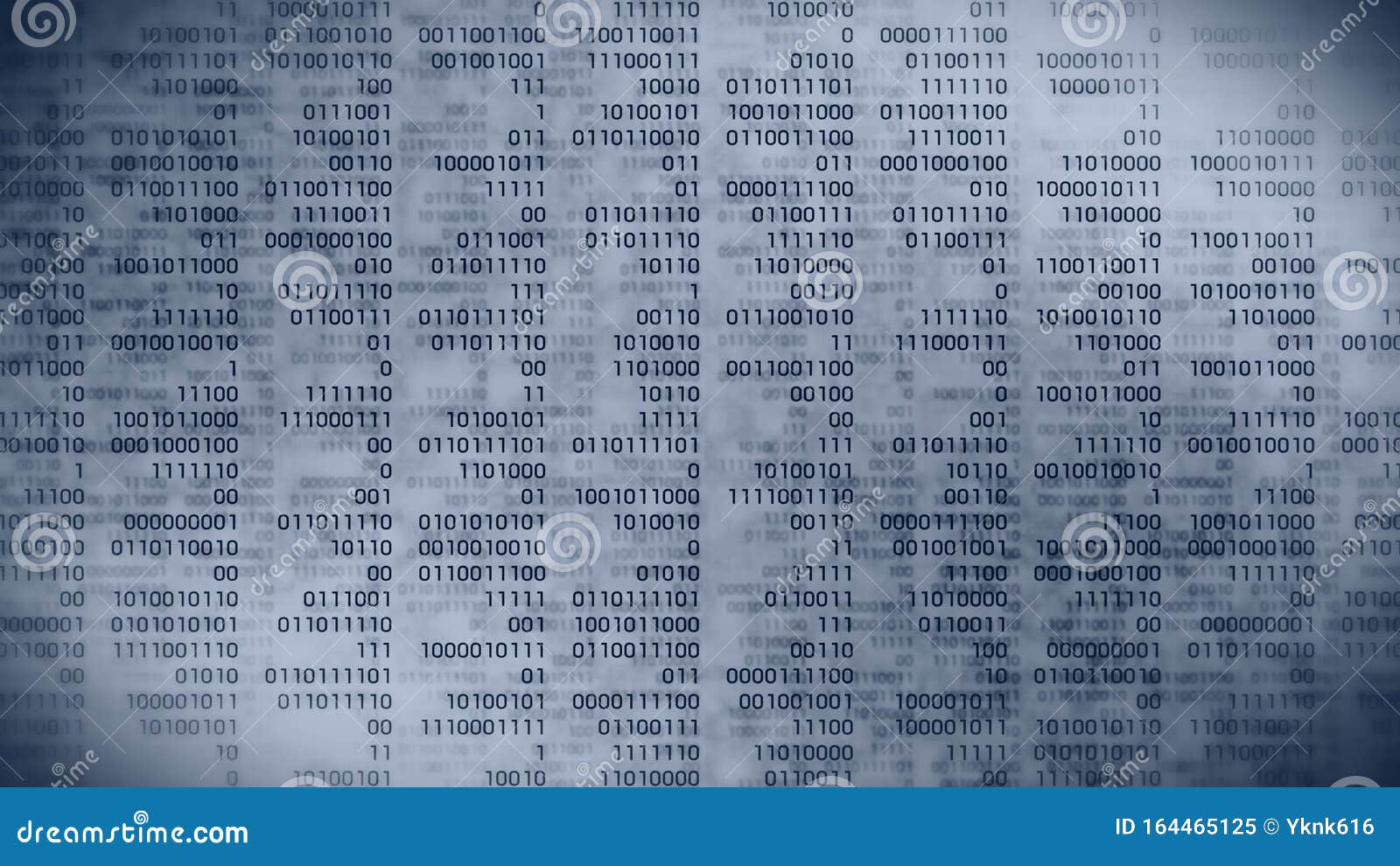 Binary Code Gray Background. Web Online Streaming with Digital Technology Loop Animation. Number ...
