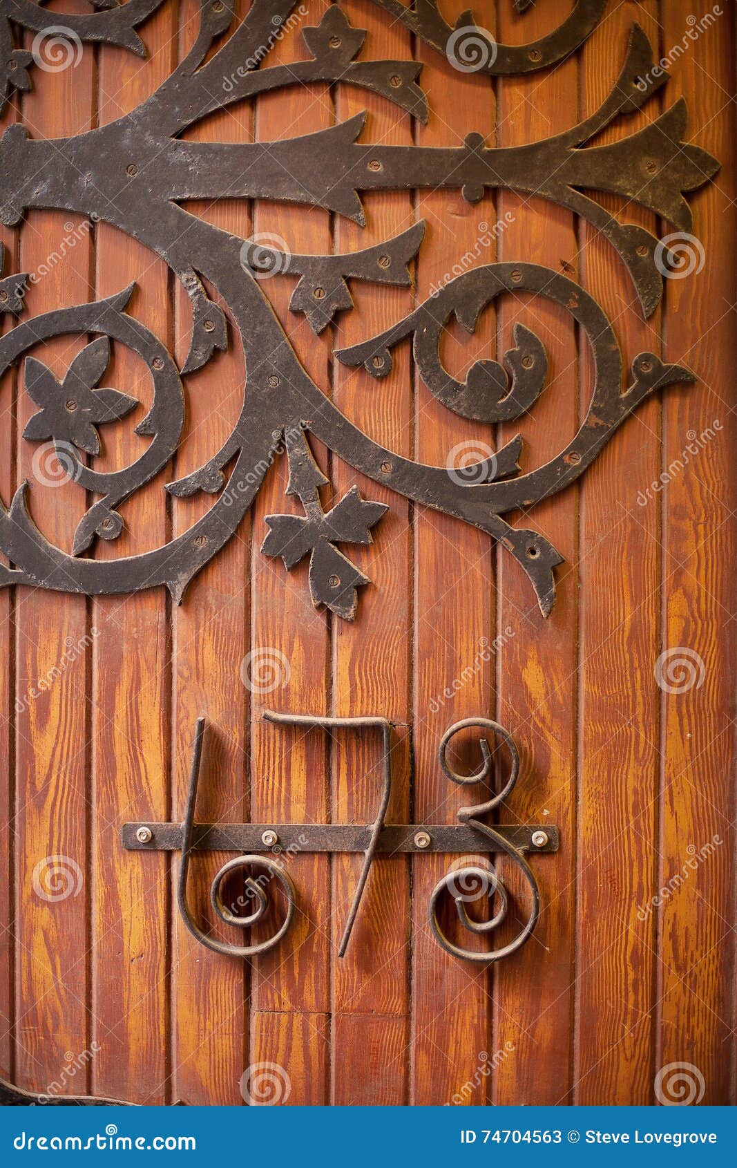 Numbers on a door stock image. Image of symbol, timber - 74704563
