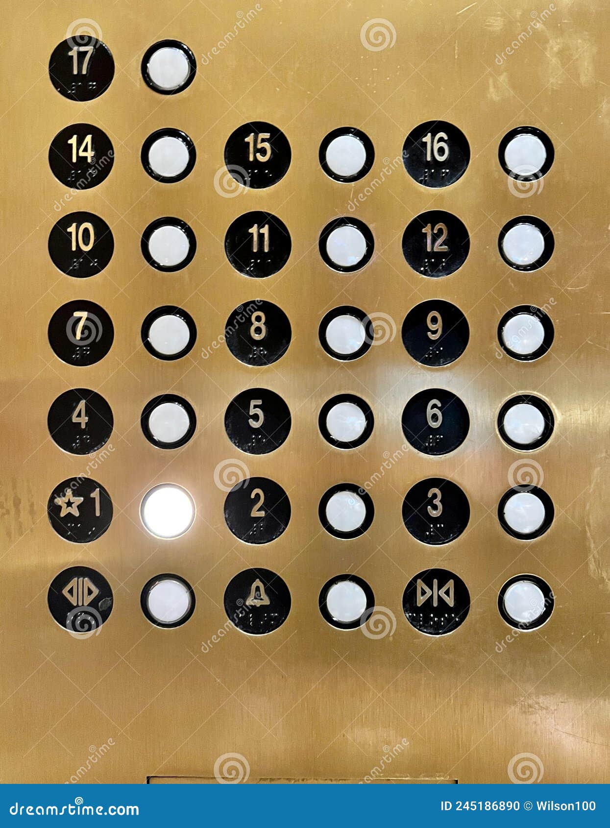 Elevator Control Panel stock photo. Image of lift, eight - 245186890