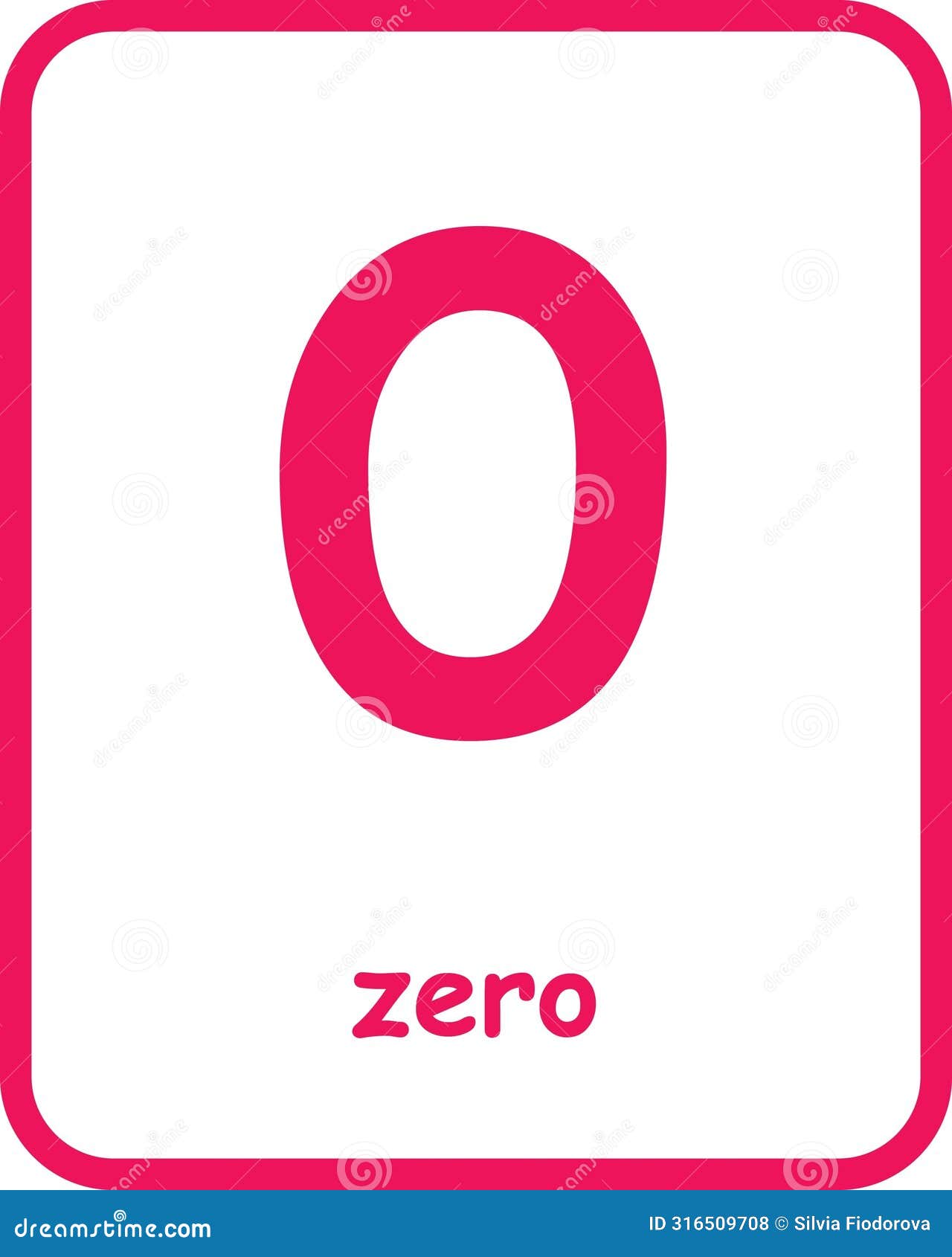 0 Flashcard Numbers for Kids Stock Illustration - Illustration of ...