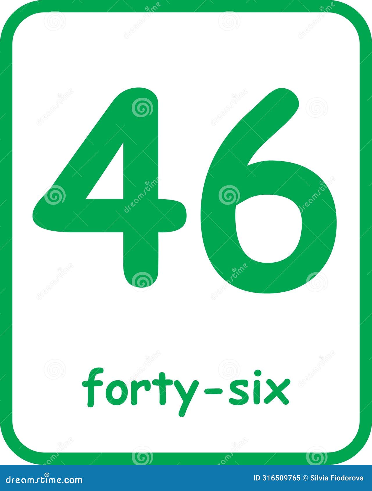 46 Flashcard Numbers for Kids Stock Illustration - Illustration of ...