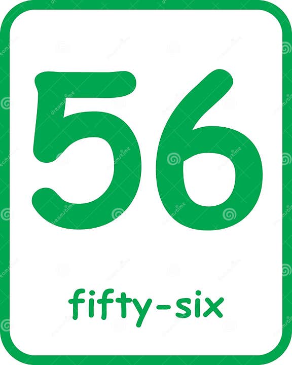 56 Flashcard Numbers for Kids Stock Illustration - Illustration of ...