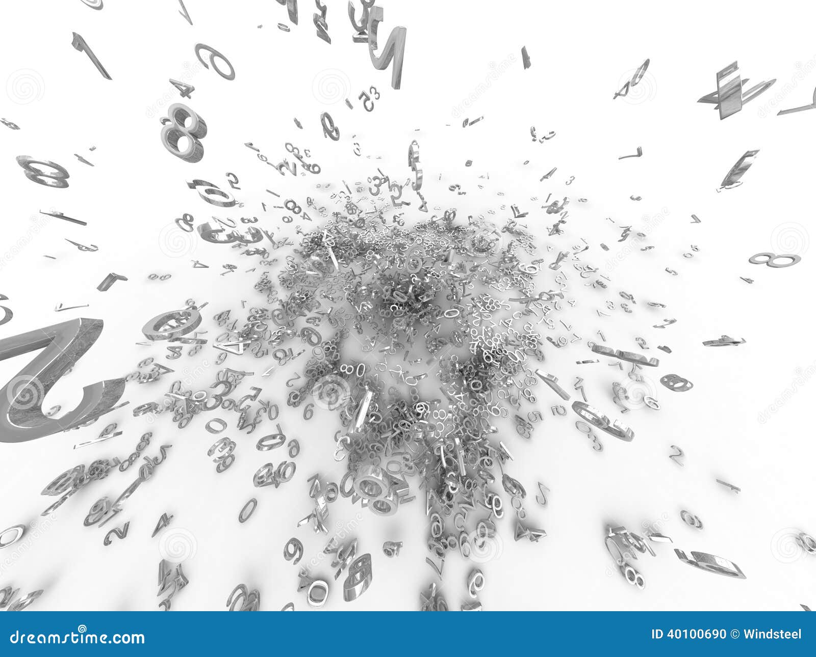Numbers Exploded Stock Photography | CartoonDealer.com #40100690