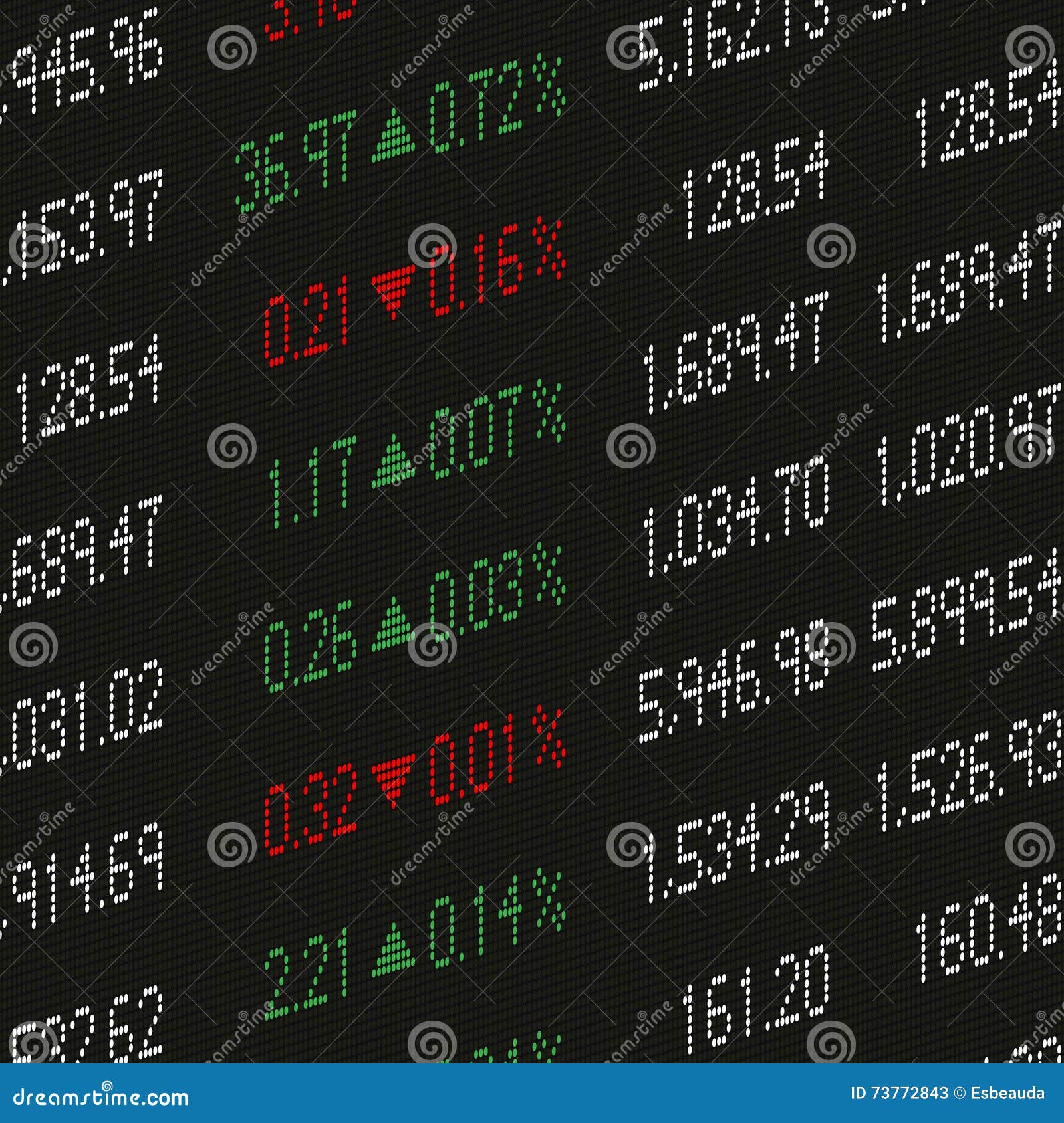 Numbers Figures on LED Screen Stock Vector - Illustration of trade ...