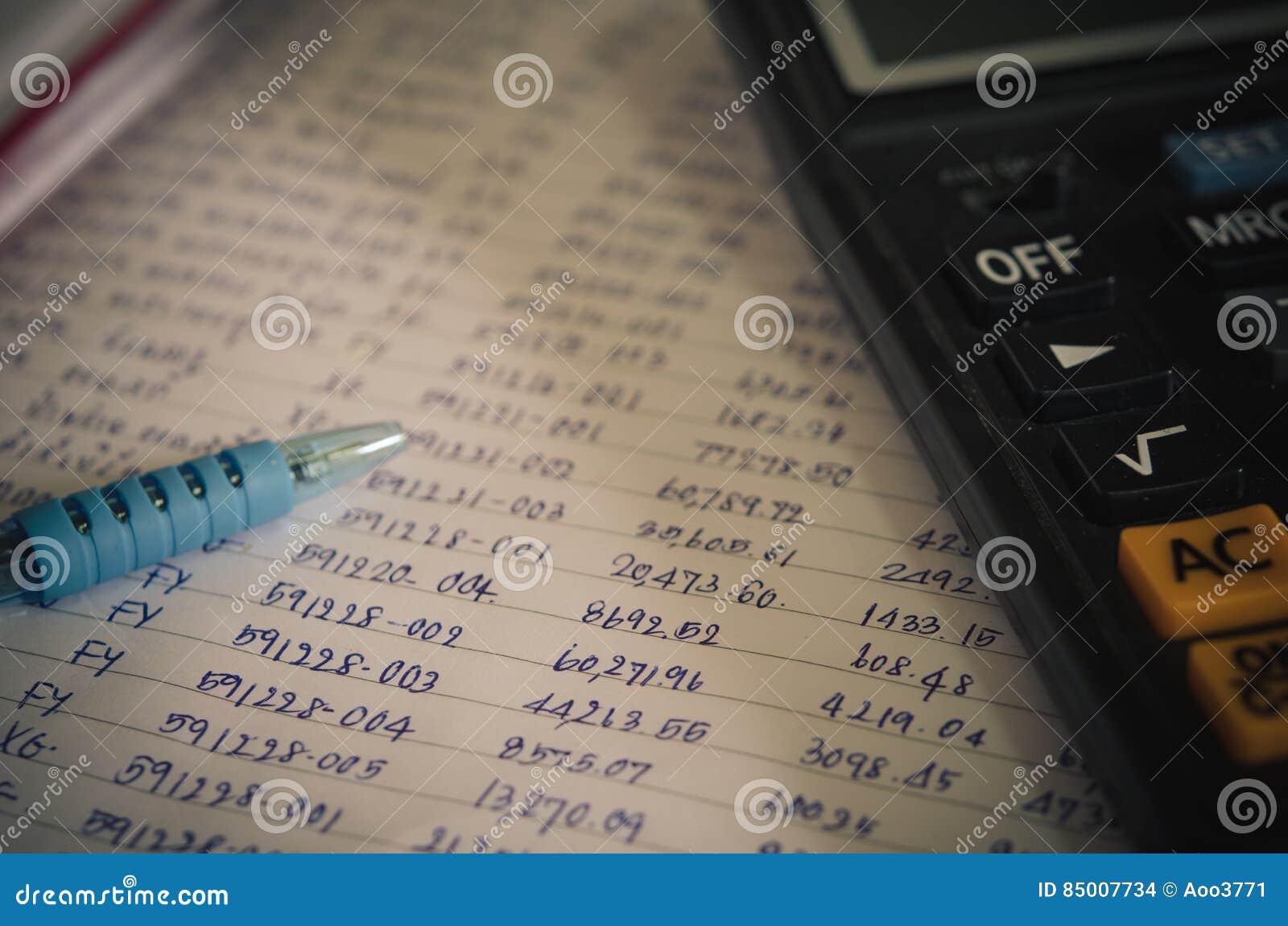 Numbers and Financial Calculator Stock Photo - Image of accountant ...