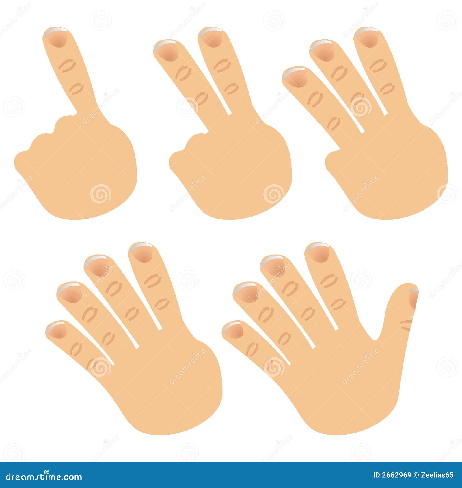 Numbers With Fingers Royalty Free Stock Images - Image: 2662969