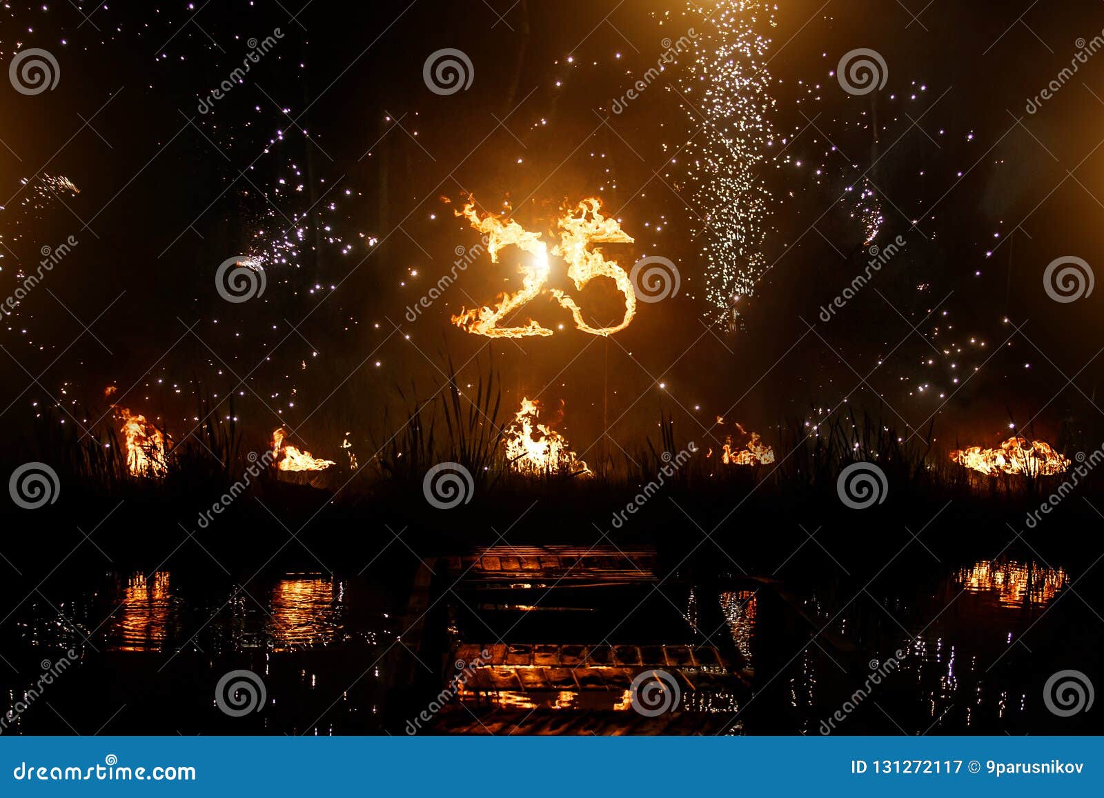 Numbers 25 on Fire. Burning Digits. Twenty Five. Stock Image - Image of ...