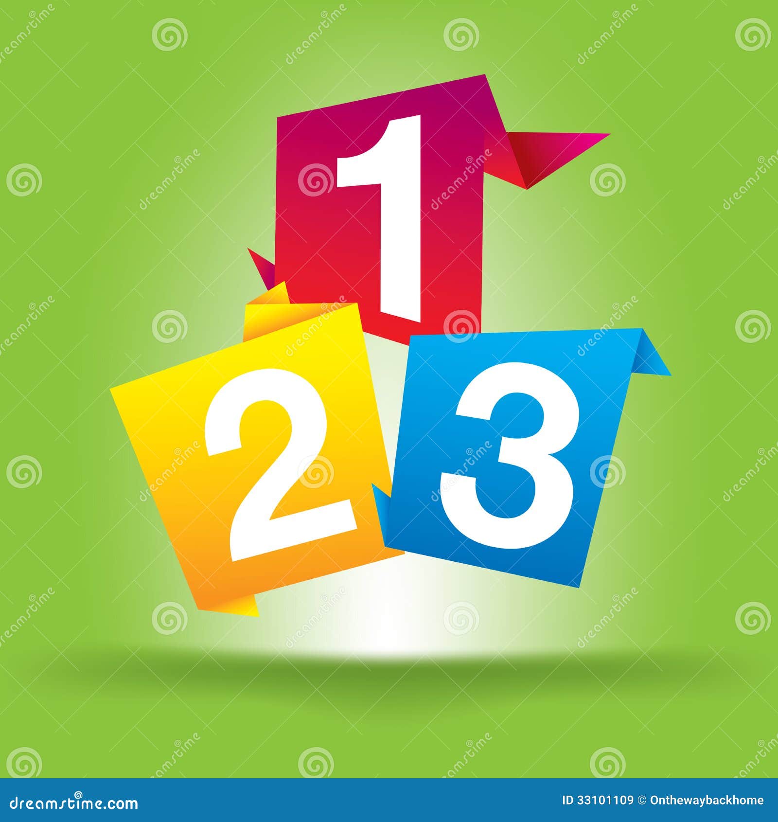 Numbers 123 stock vector. Illustration of order, reading - 33101109