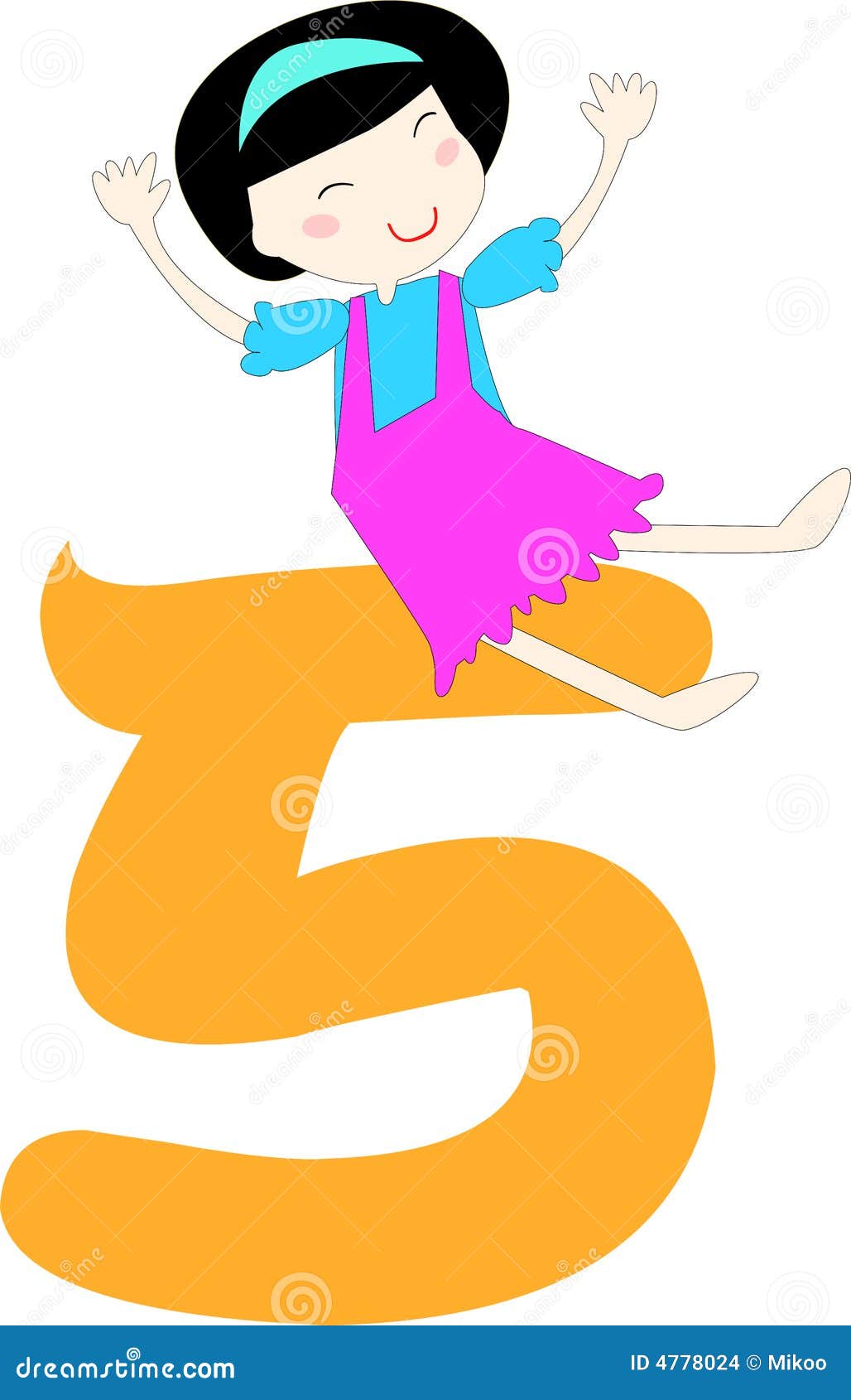 Numbers five stock illustration. Illustration of child - 4778024