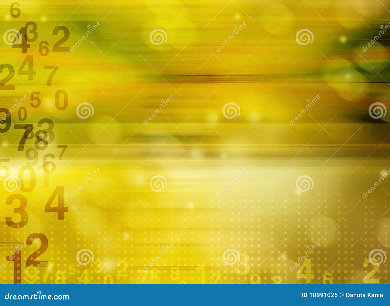 Numbers Floating Over Mirrored Background Stock Illustration ...