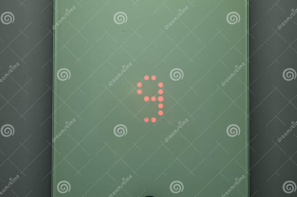 Numbers of Floor Numbers in the Elevator 1 Stock Photo - Image of light ...