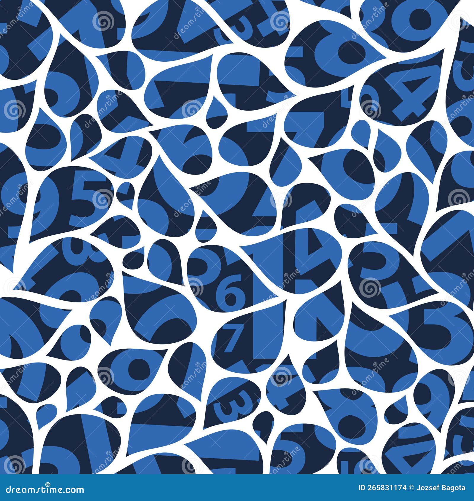 Numbers in Flower Petals - Background Template Stock Vector ...