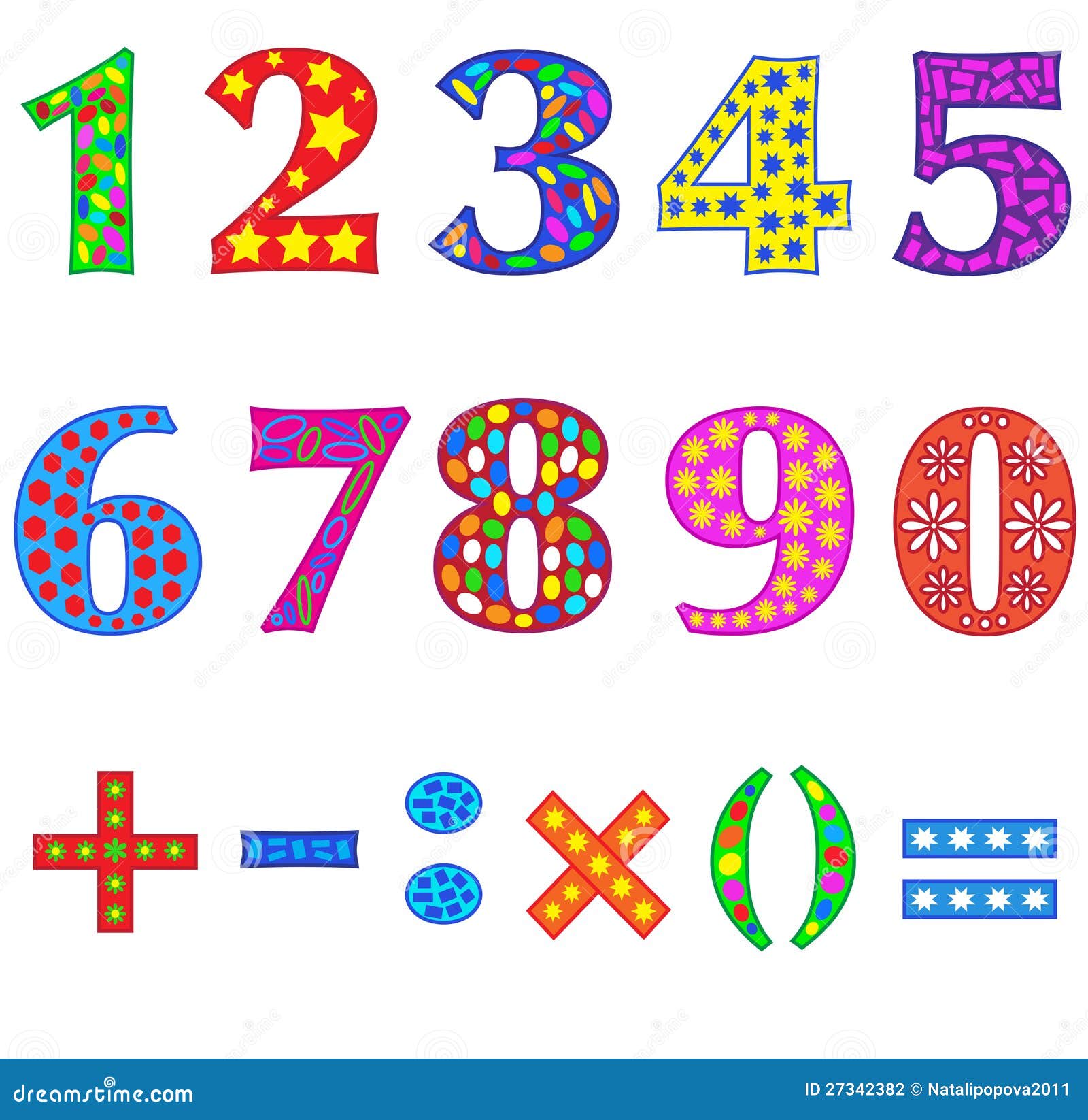 Numbers. Font. stock illustration. Illustration of like - 27342382