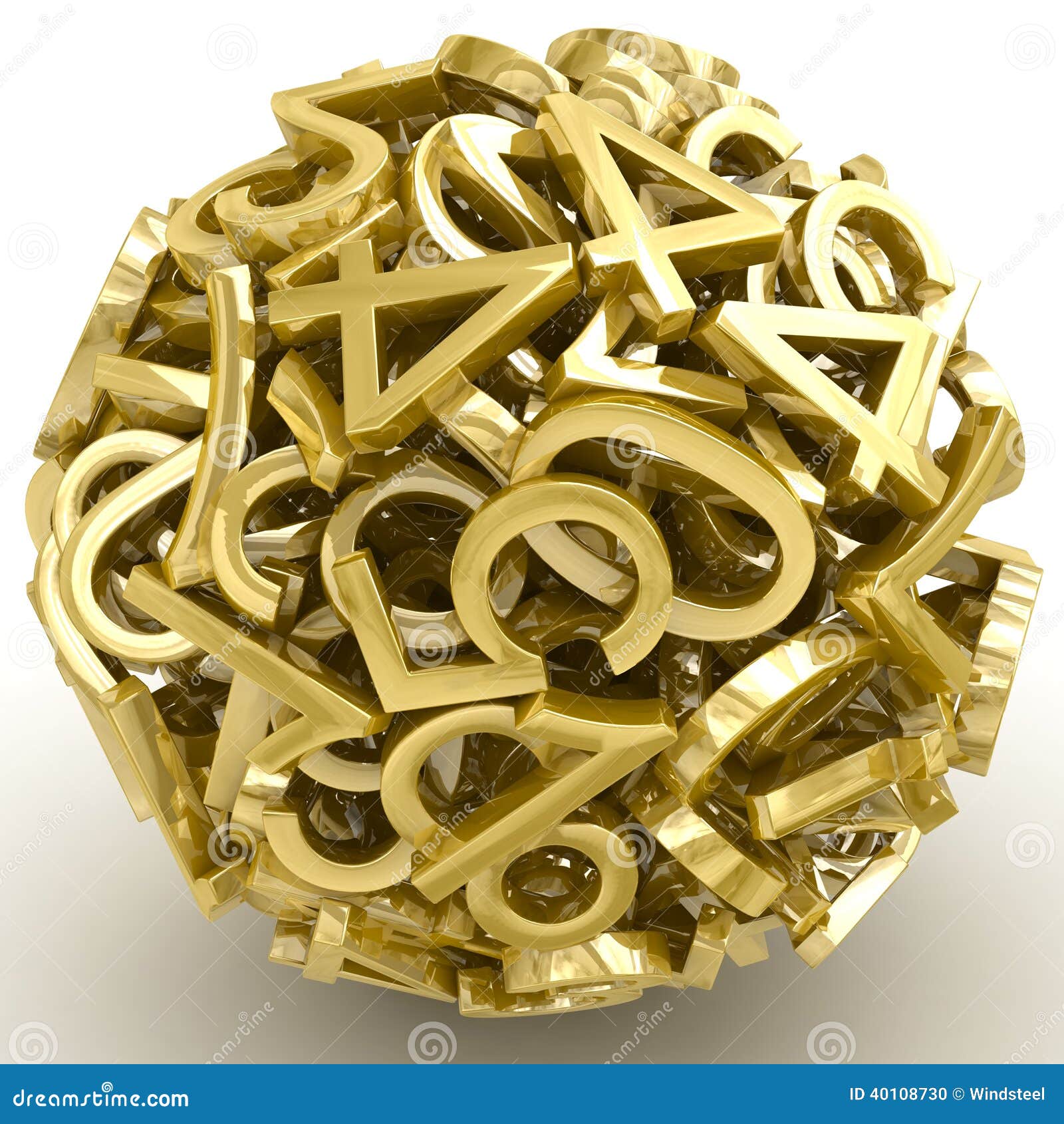 Numbers Forming a Sphere Isolated Stock Photo - Image of chaos ...