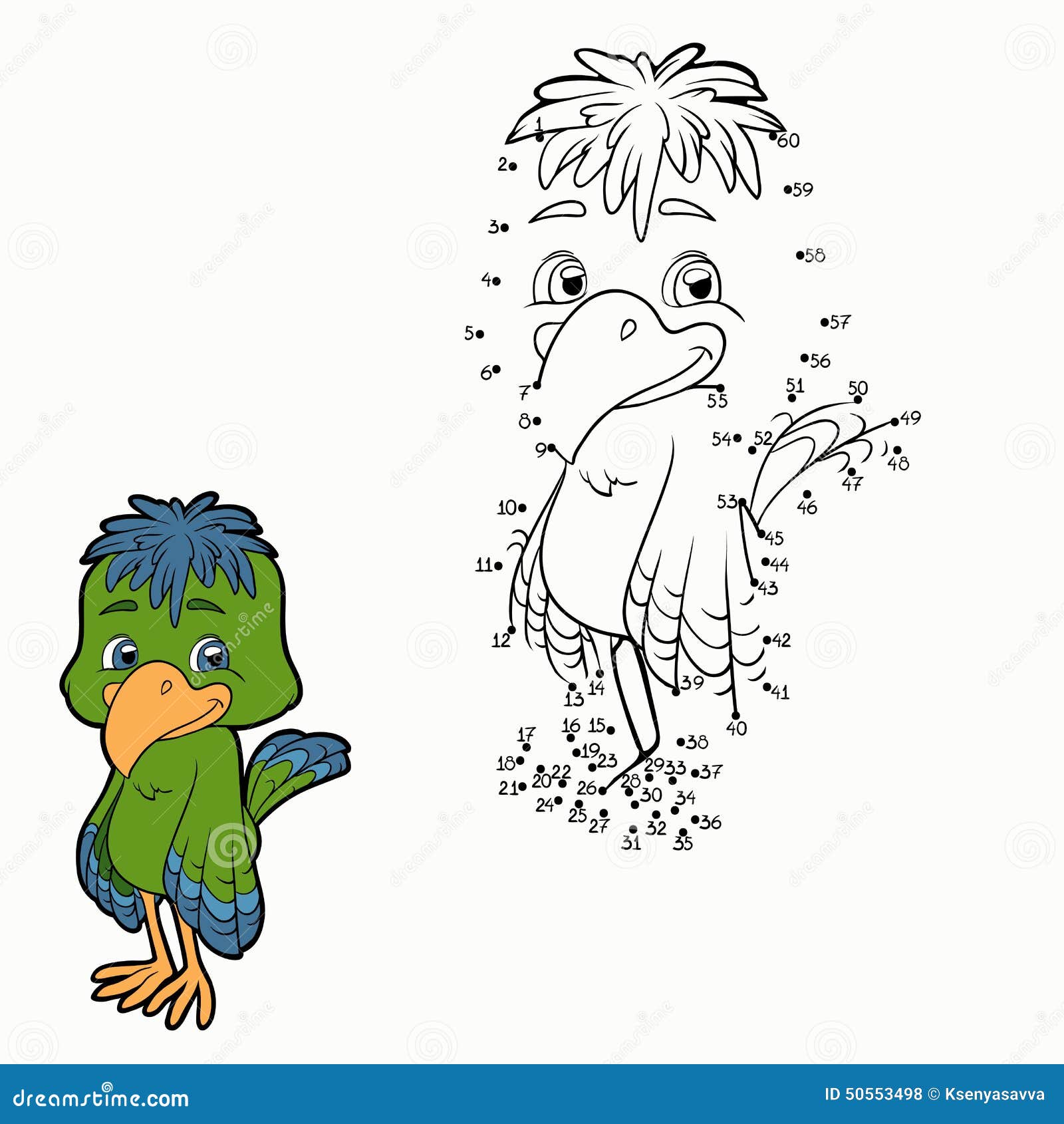 Numbers game (bird) stock vector. Illustration of black - 50553498