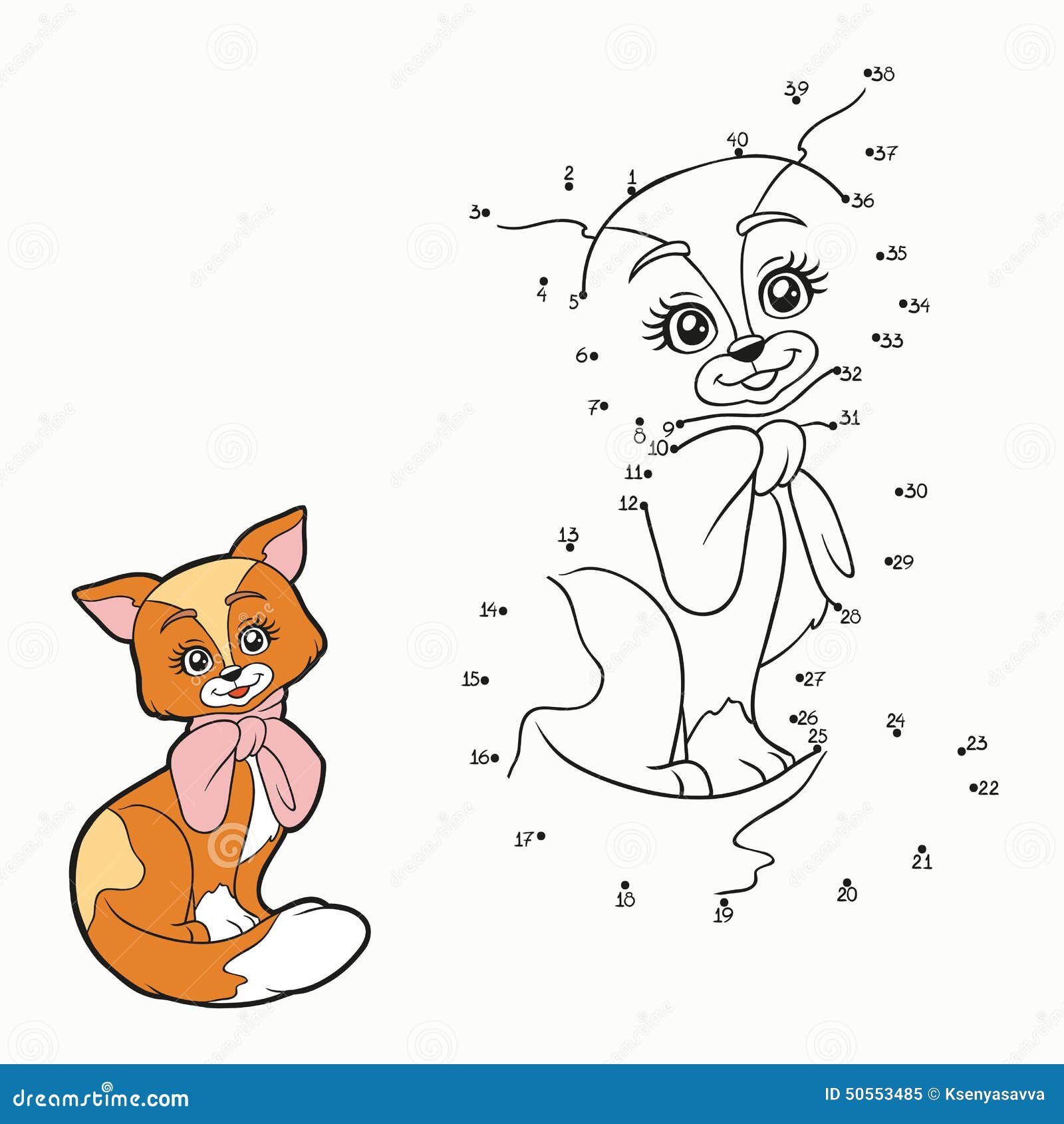 Numbers game (cat) stock vector. Illustration of merry - 50553485