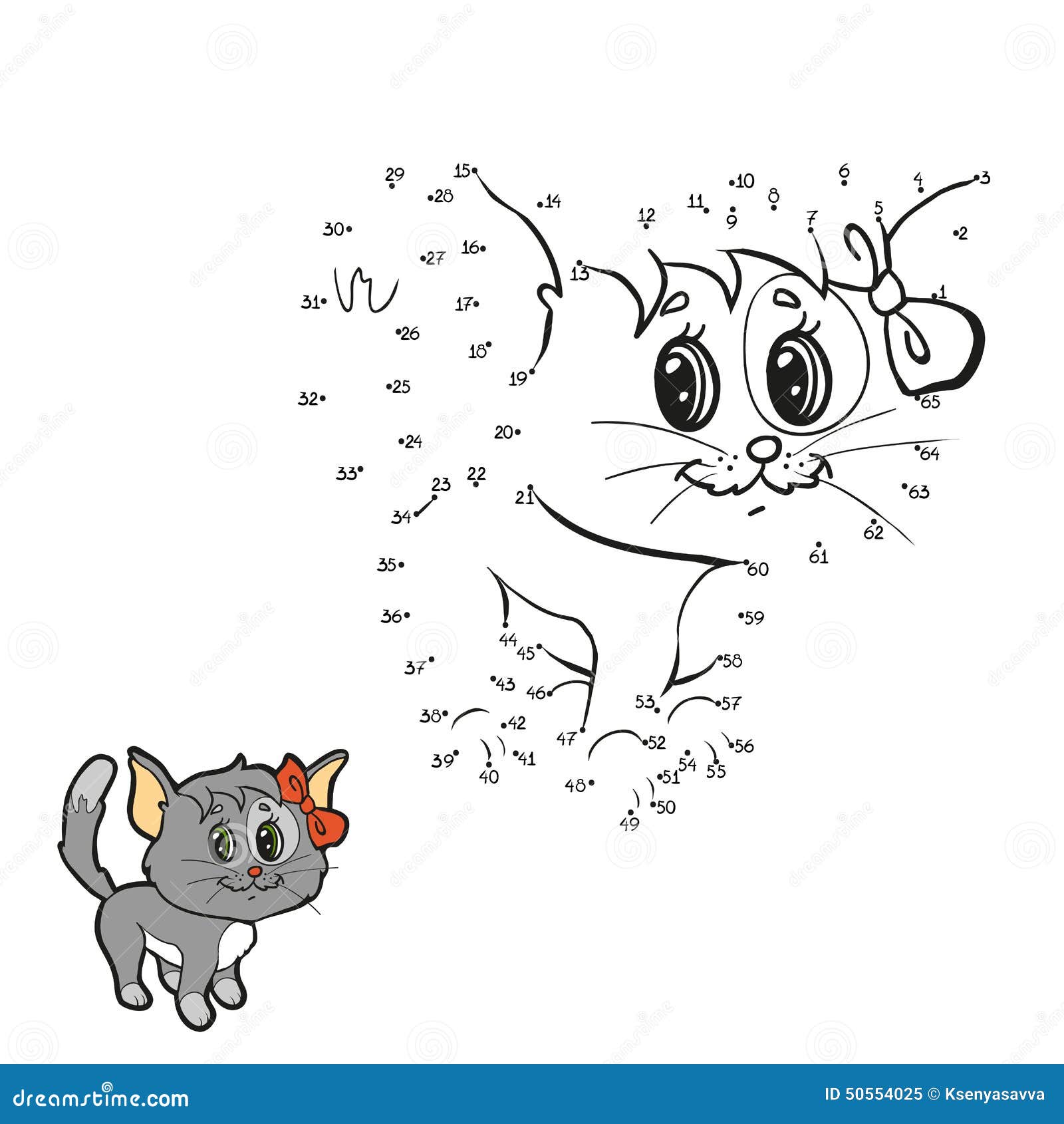 Numbers game (cat) stock vector. Illustration of amusing - 50554025