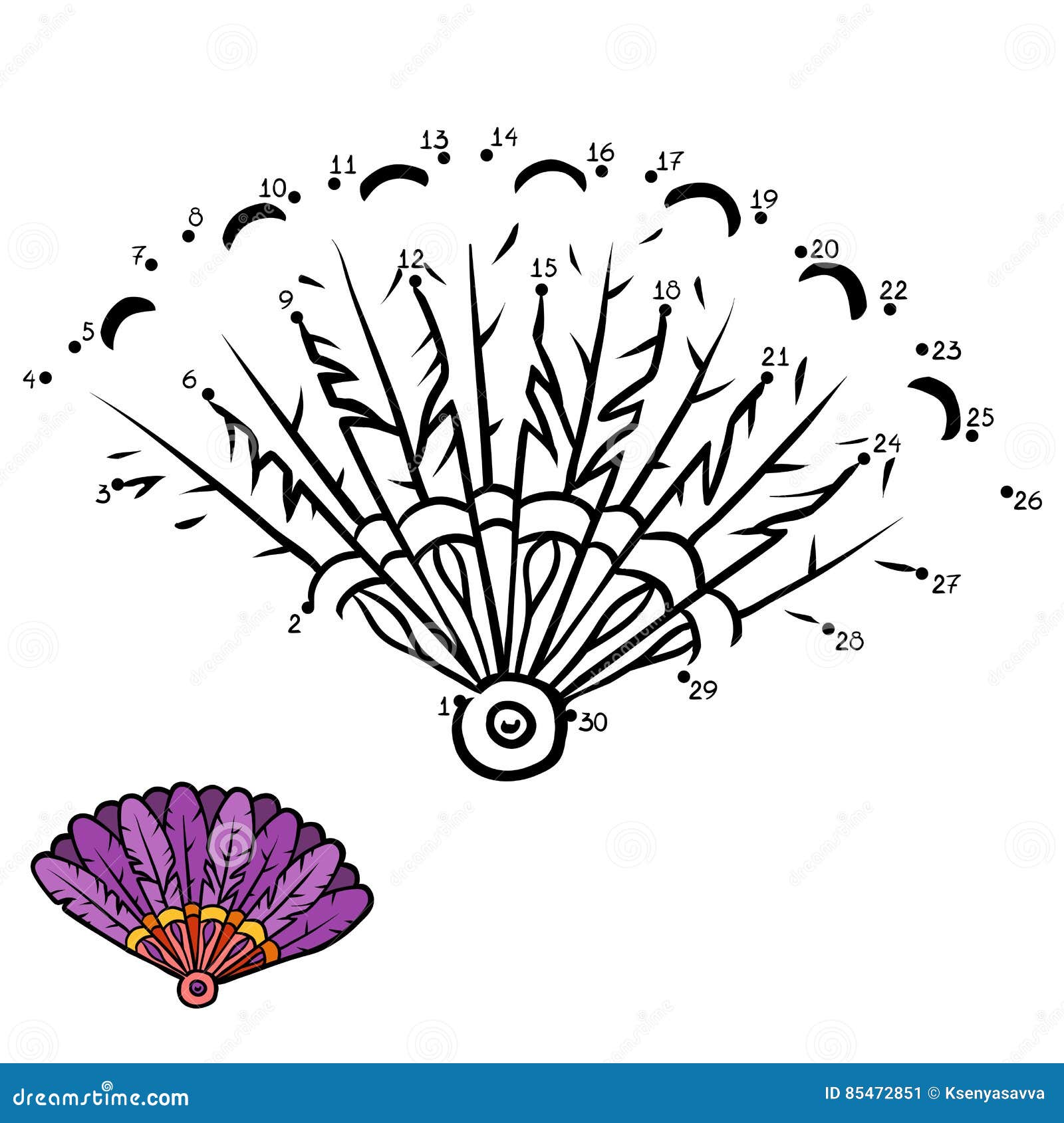 Numbers Game for Children, Fan Stock Vector - Illustration of oriental ...