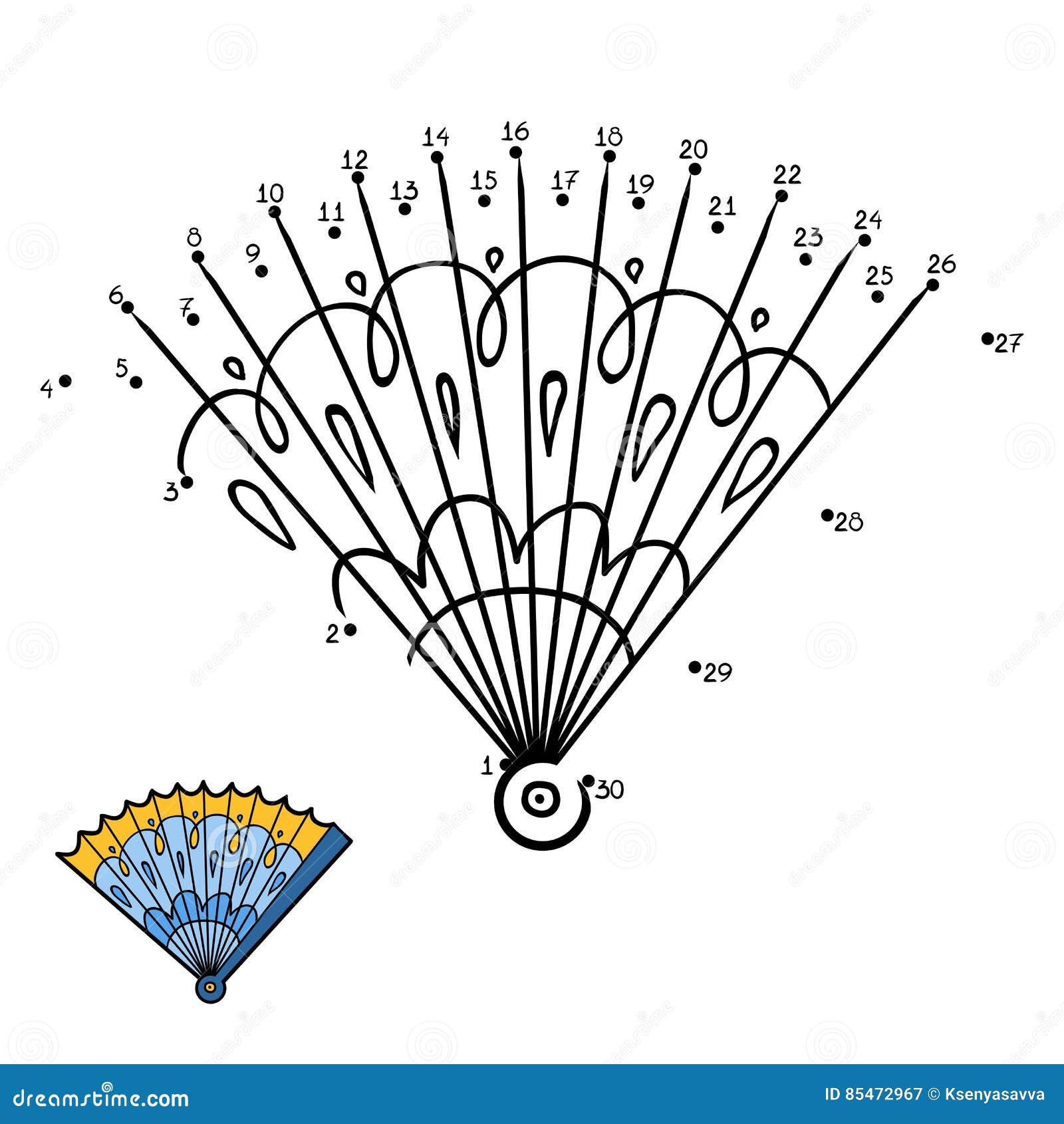 Numbers Game for Children, Fan Stock Vector - Illustration of education ...