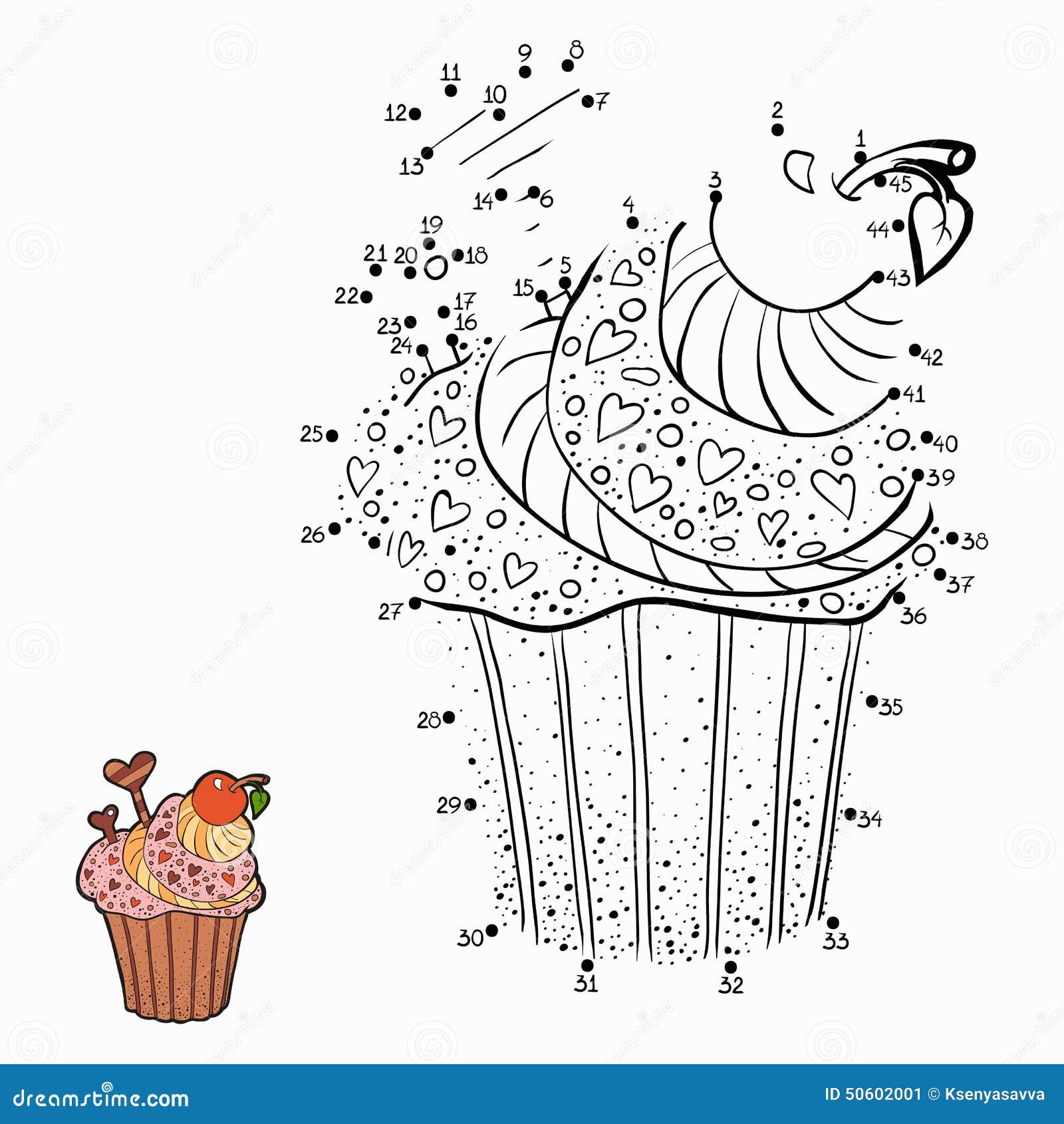 Numbers game (cupcake) stock vector. Illustration of doodle - 50602001