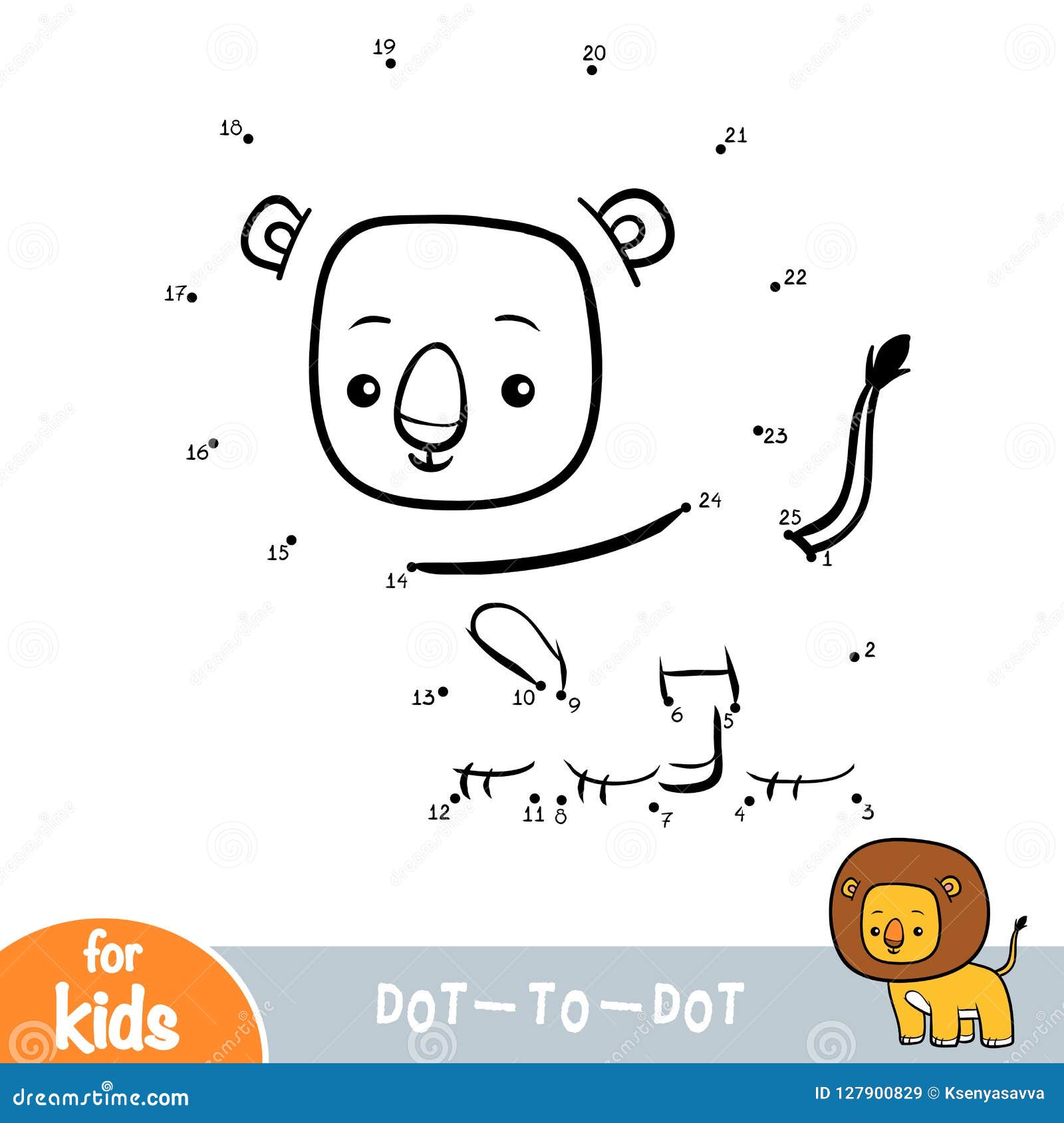 Numbers Game, Education Game for Children, Lion Stock Vector ...