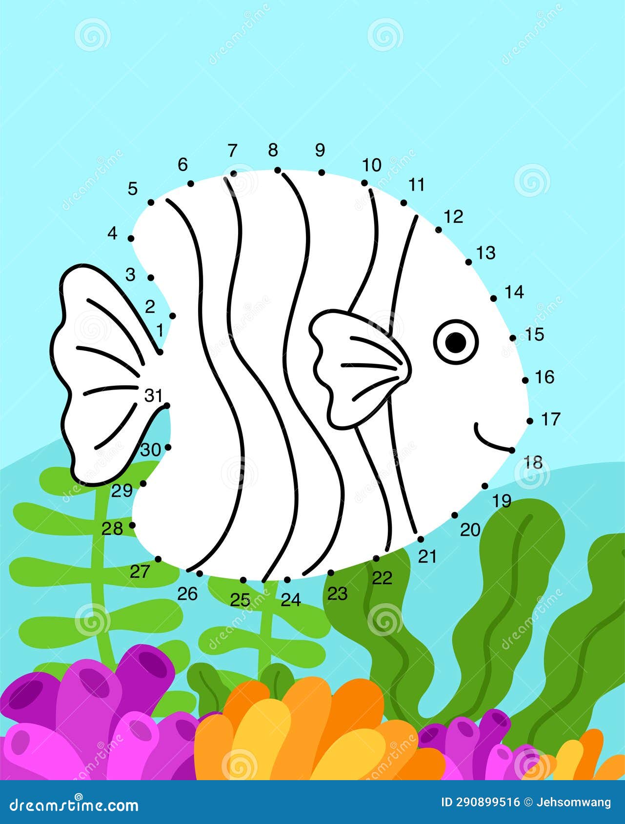 Numbers Game Education Game and Coloring Book for Children Stock ...